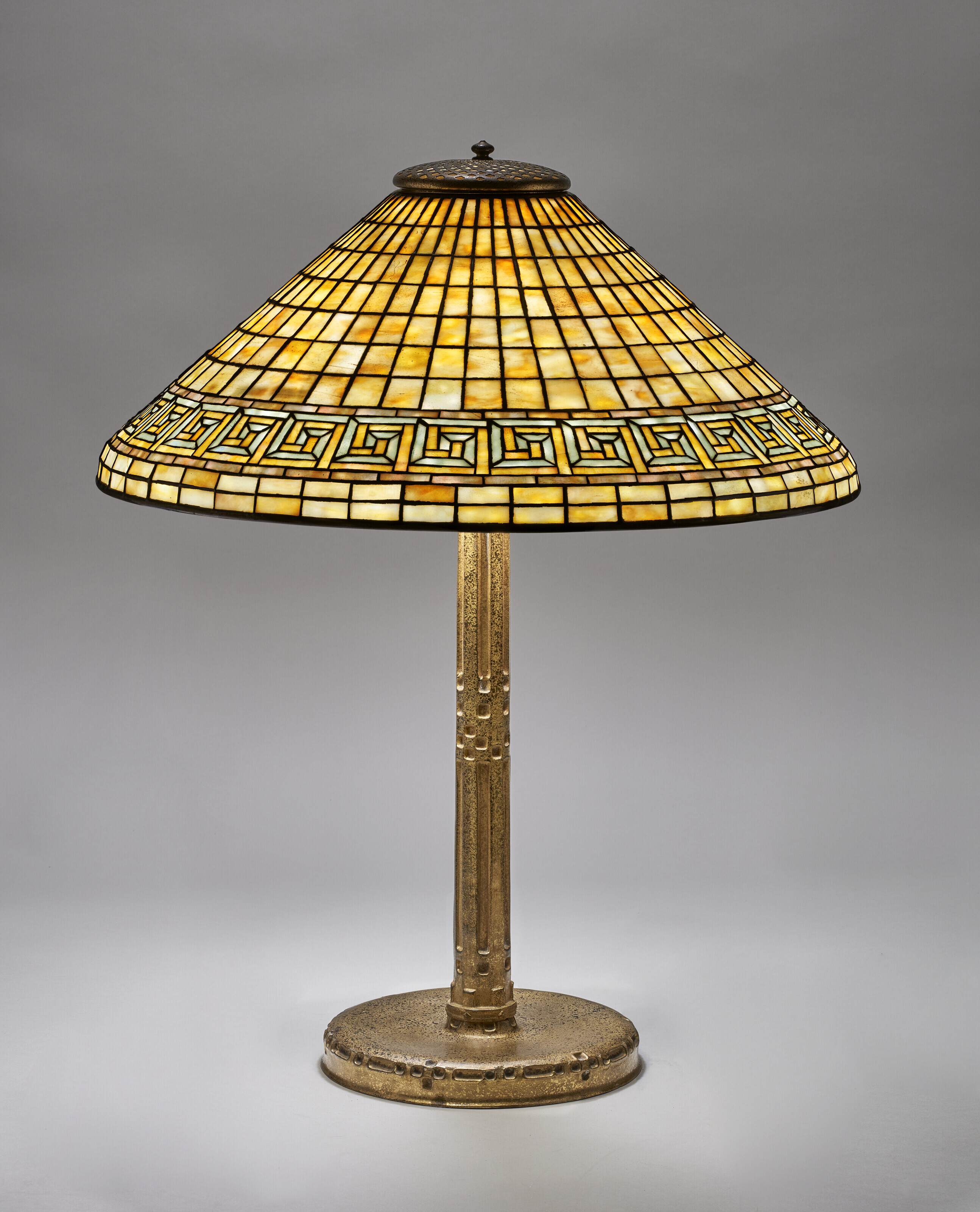 TIFFANY STUDIOS, 'Greek Key' Table Lamp, circa 1915 | Christie’s