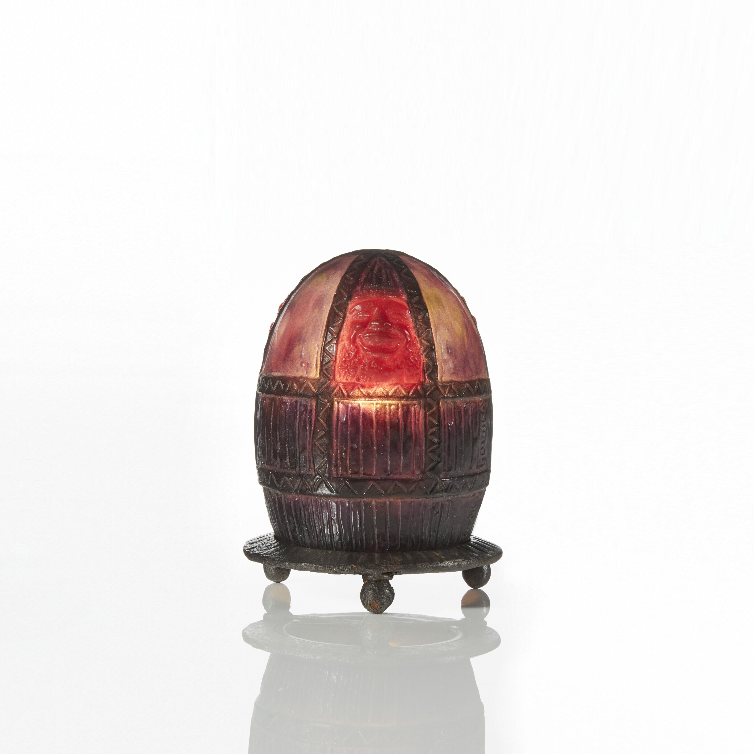 GABRIEL ARGY-ROUSSEAU (1885-1953), 'Masques' Veilleuse, designed circa ...