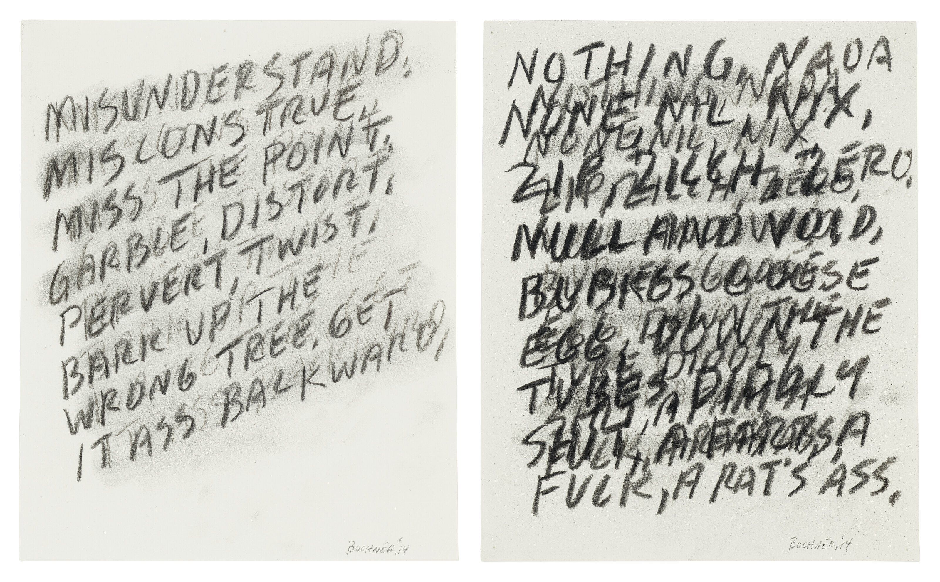 MEL BOCHNER (B. 1940), Untitled [Two works] | Christie’s