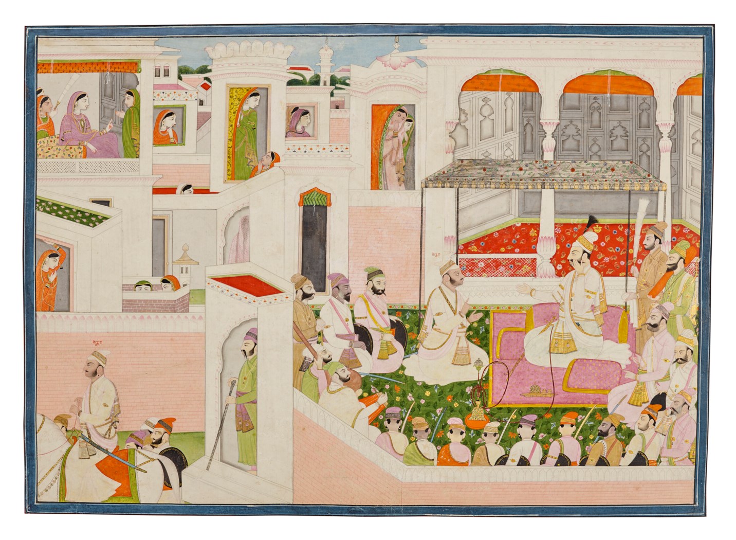 AN ILLUSTRATION FROM A HAMIR HATH SERIES: HAMIR RECIEVES ALA-UDDIN'S ...