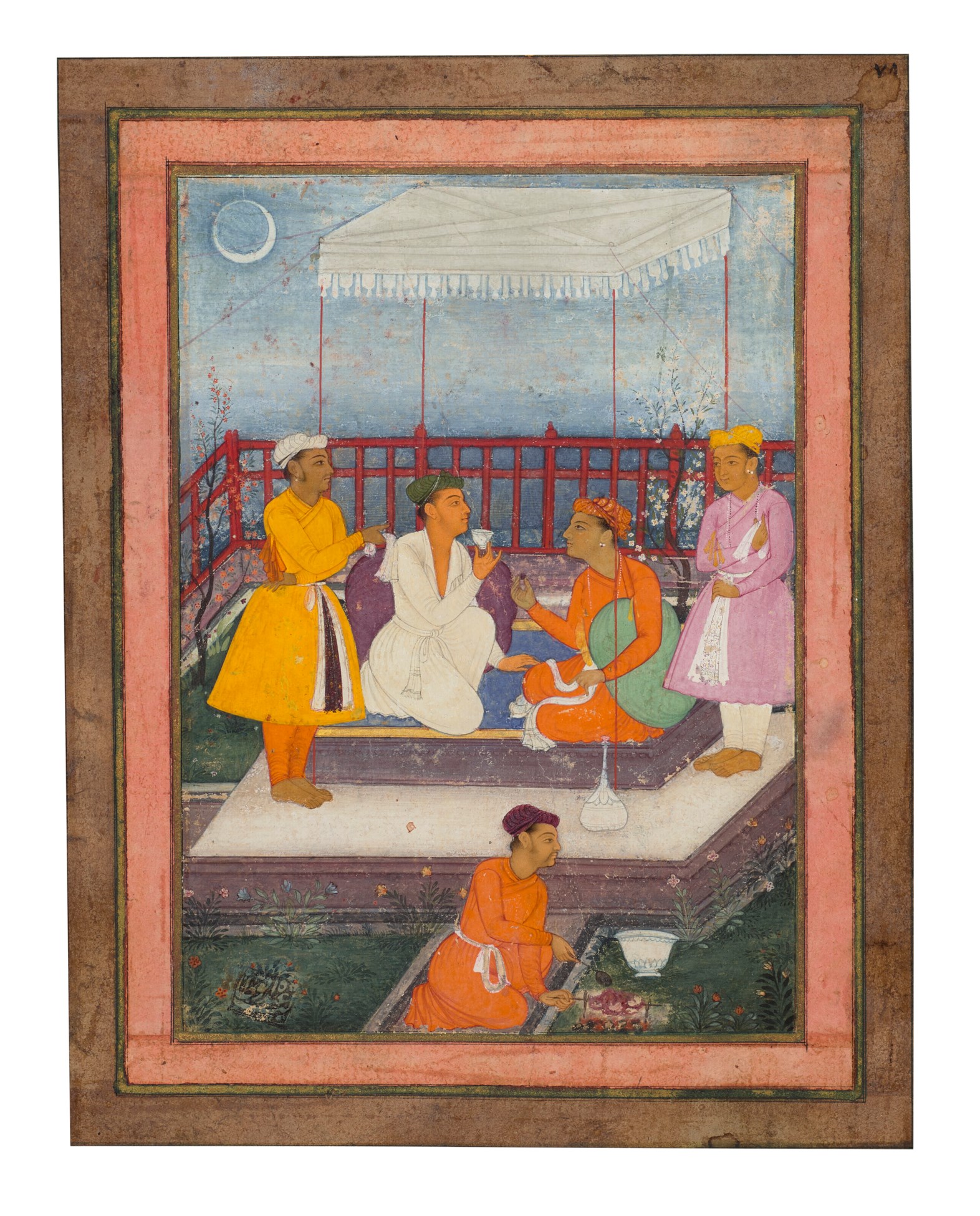 A PAINTING OF A DRINKING PARTY, INDIA, MUGHAL, CIRCA 1600 | Christie's