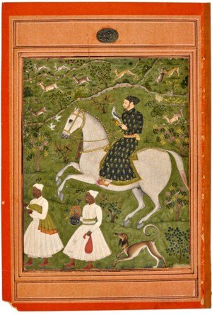 A PAINTING OF PRINCE MUHAMMAD SA'ID HUNTING, INDIA, DECCAN, CIRCA 1715 ...