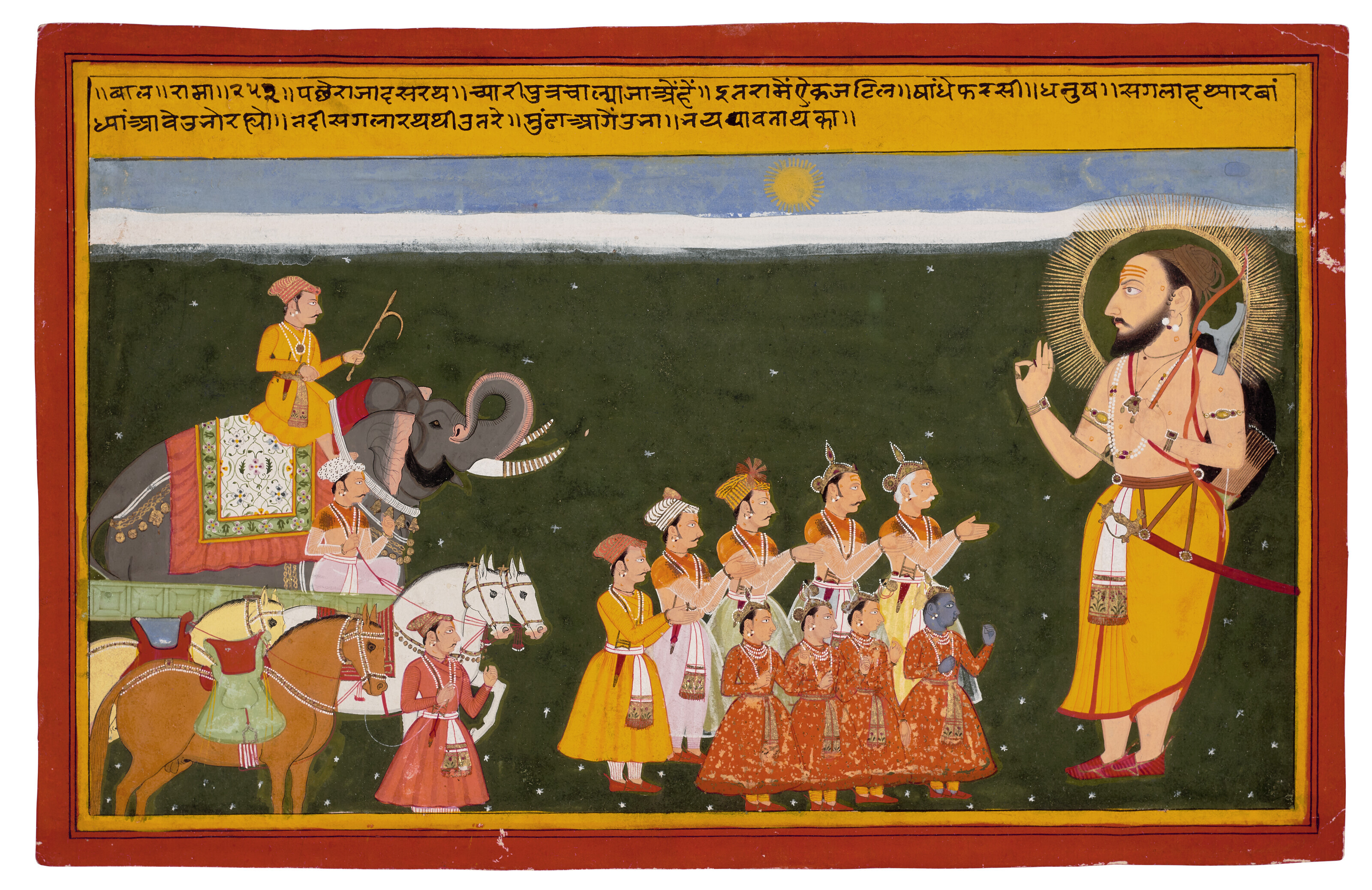 A PAINTING OF GANESHA, INDIA, RAJASTHAN, MEWAR, CIRCA 1700-1720 ...