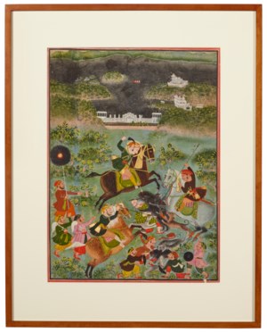 AN EQUESTRIAN PORTRAIT OF MAHARANA ARI SINGH OF MEWAR, INDIA, RAJASTHAN ...