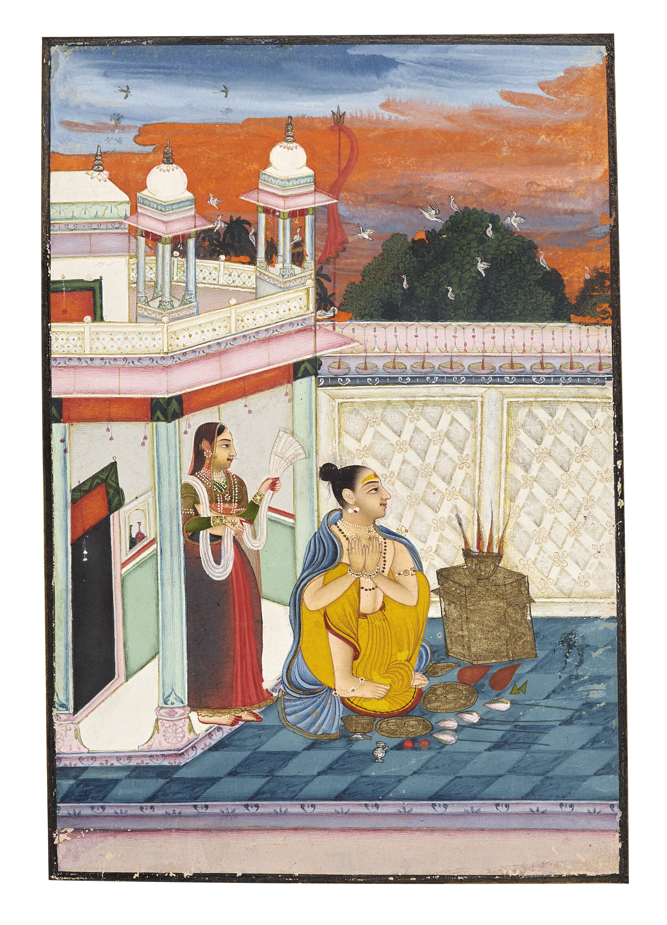 A PAINTING OF GANESHA, INDIA, RAJASTHAN, MEWAR, CIRCA 1700-1720 ...
