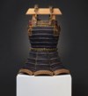 A FINE BLUE LACING HARAMAKI-DO (BODY ARMOR)