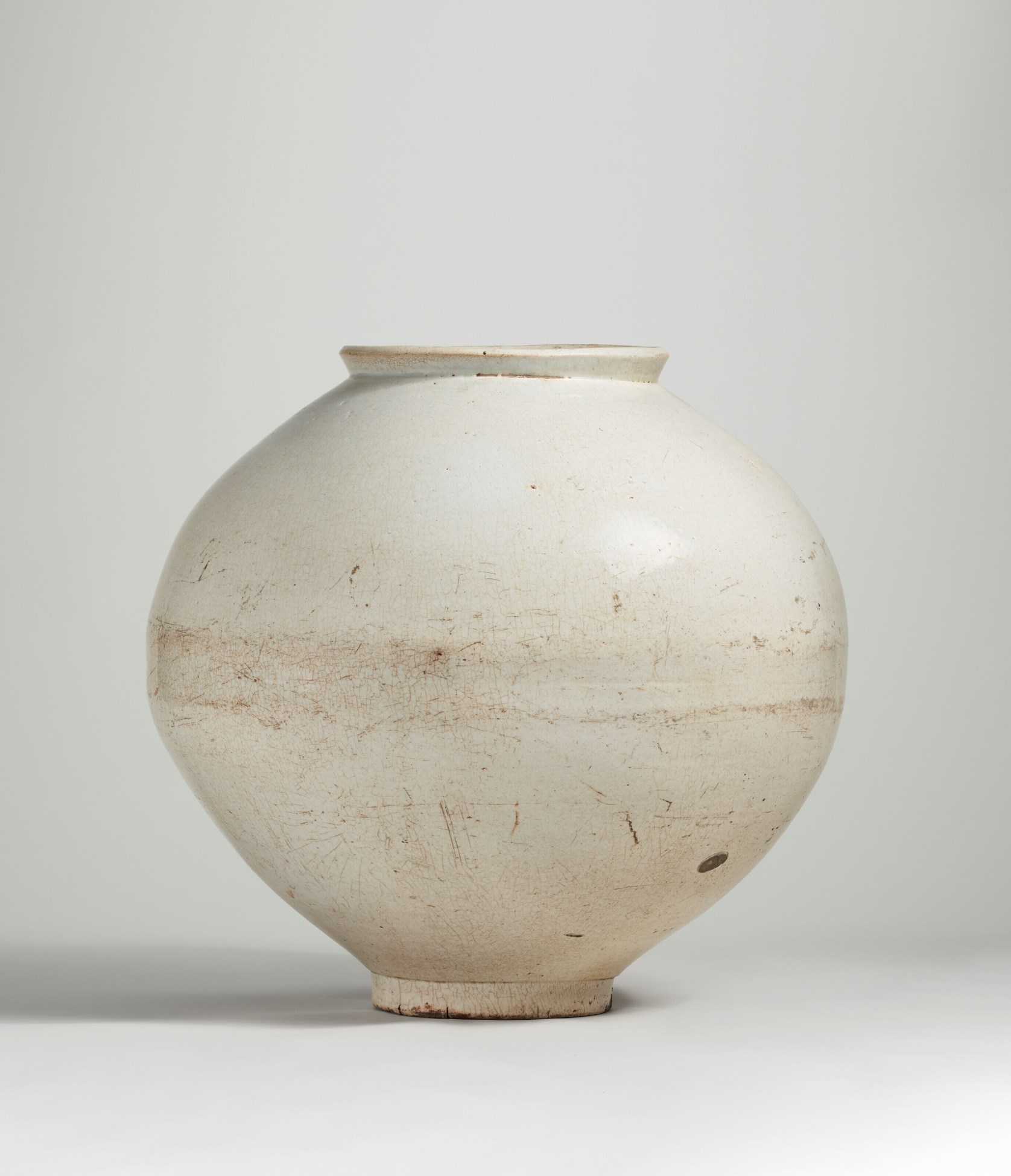 AN IMPORTANT WHITE PORCELAIN MOON JAR, JOSEON DYNASTY (18TH CENTURY ...