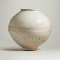 AN IMPORTANT WHITE PORCELAIN MOON JAR, JOSEON DYNASTY (18TH CENTURY ...