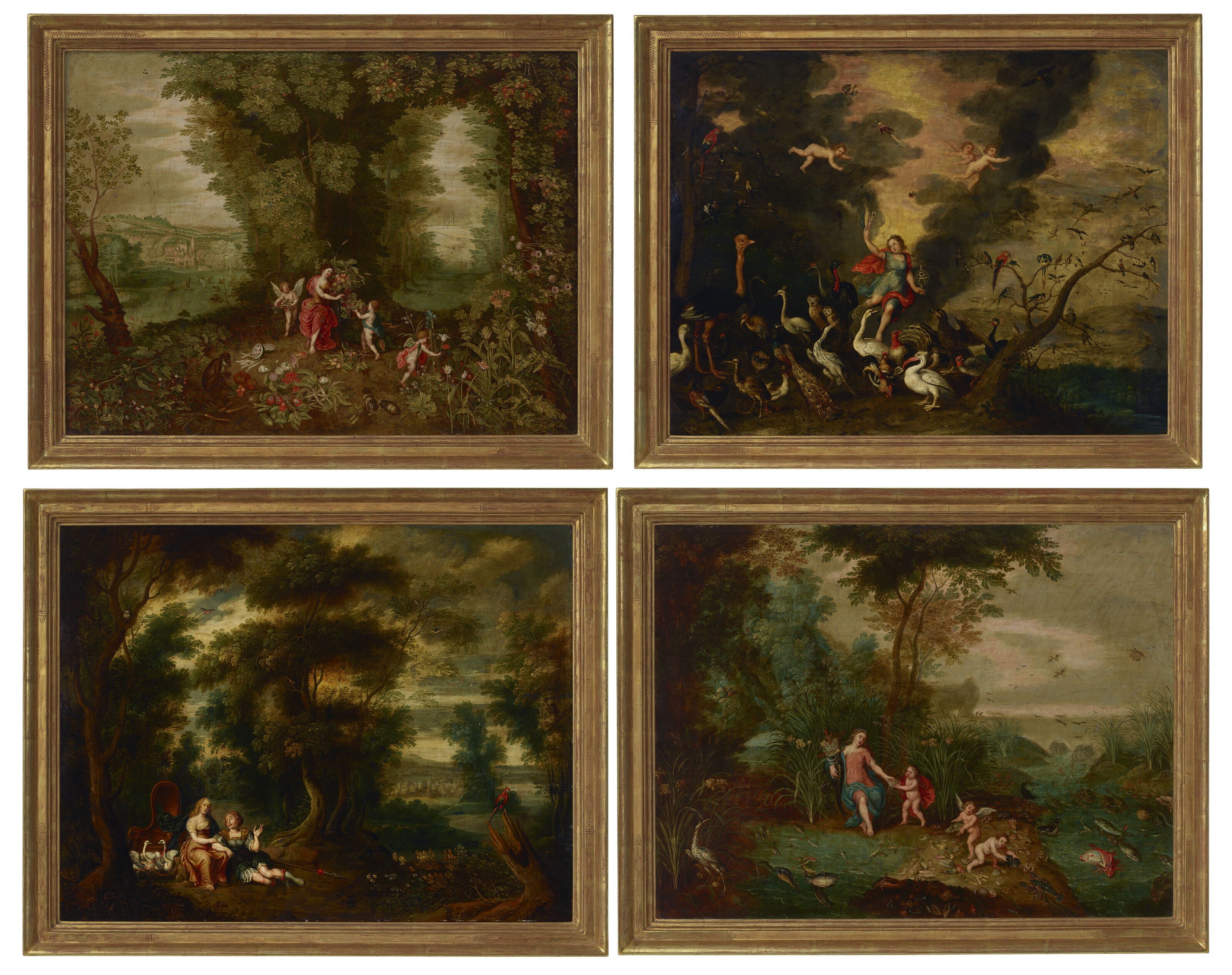CIRCLE OF JAN BRUEGHEL THE YOUNGER (ANTWERP 1601-1678), Allegories of ...