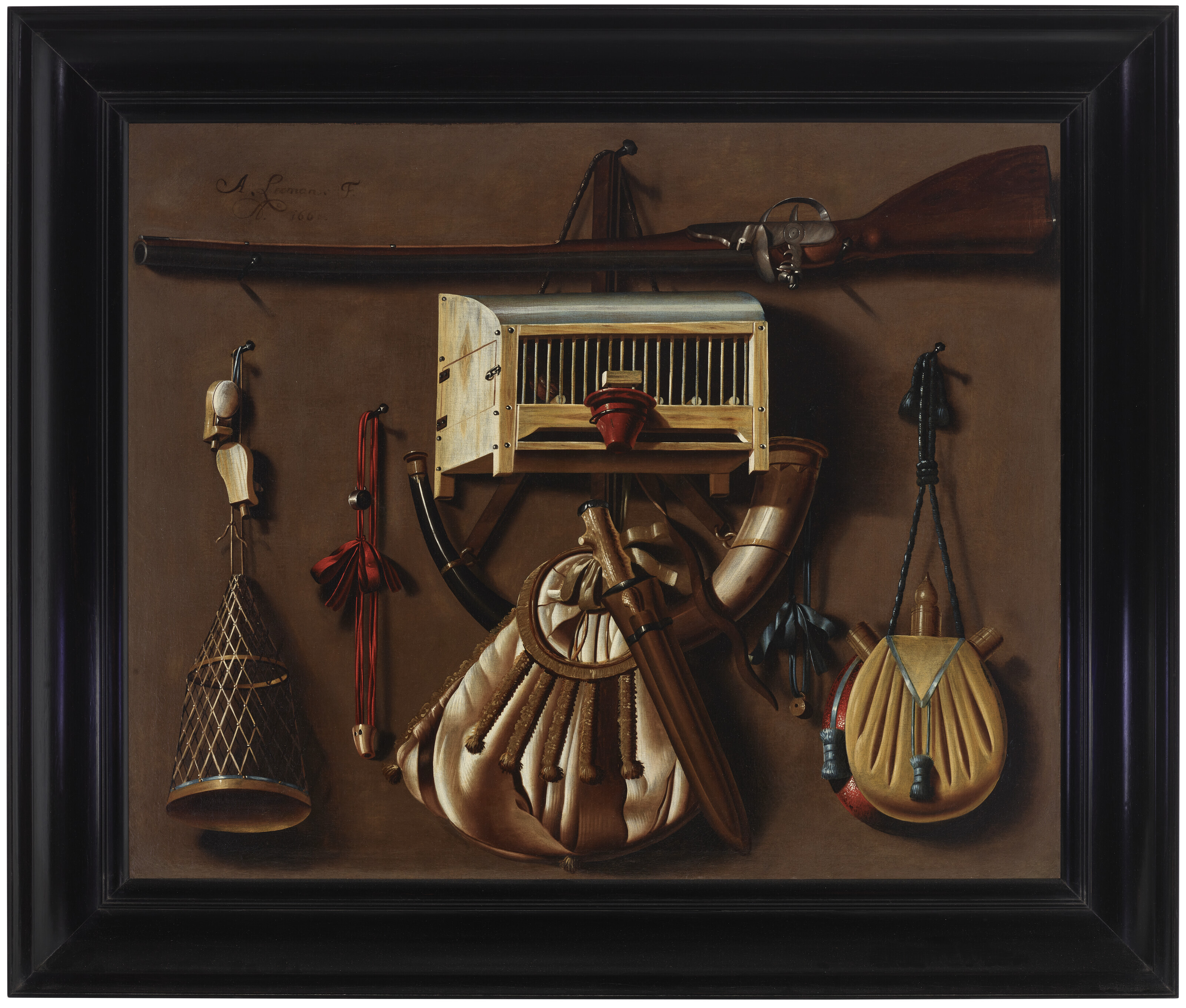 ANTHONIE LEEMANS (THE HAGUE 1631-C.1673 AMSTERDAM), A tromp l'oeil with ...