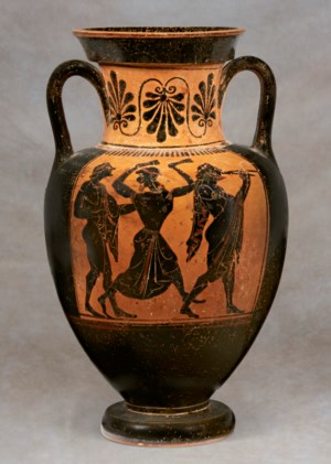 AN ATTIC BLACK-FIGURED NECK-AMPHORA (DOUBLEEN), ATTRIBUTED TO THE ...