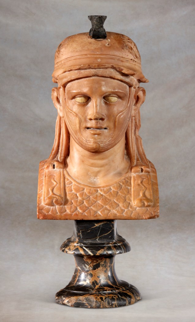 A ROMAN GIALLO ANTICO HERM BUST OF ALEXANDER THE GREAT, CIRCA 1ST ...