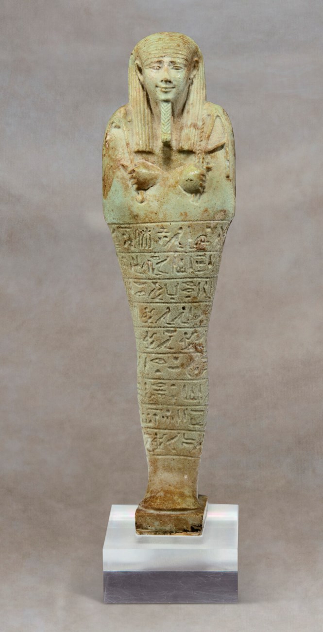 AN EGYPTIAN FAIENCE SHABTI FOR IMHOTEP, LATE PERIOD, 26TH DYNASTY, 664-525 B.C. | Christie's