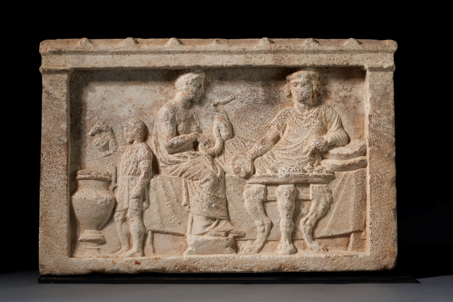 A GREEK MARBLE HERO RELIEF, HELLENISTIC PERIOD, CIRCA LATE 4TH-3RD ...