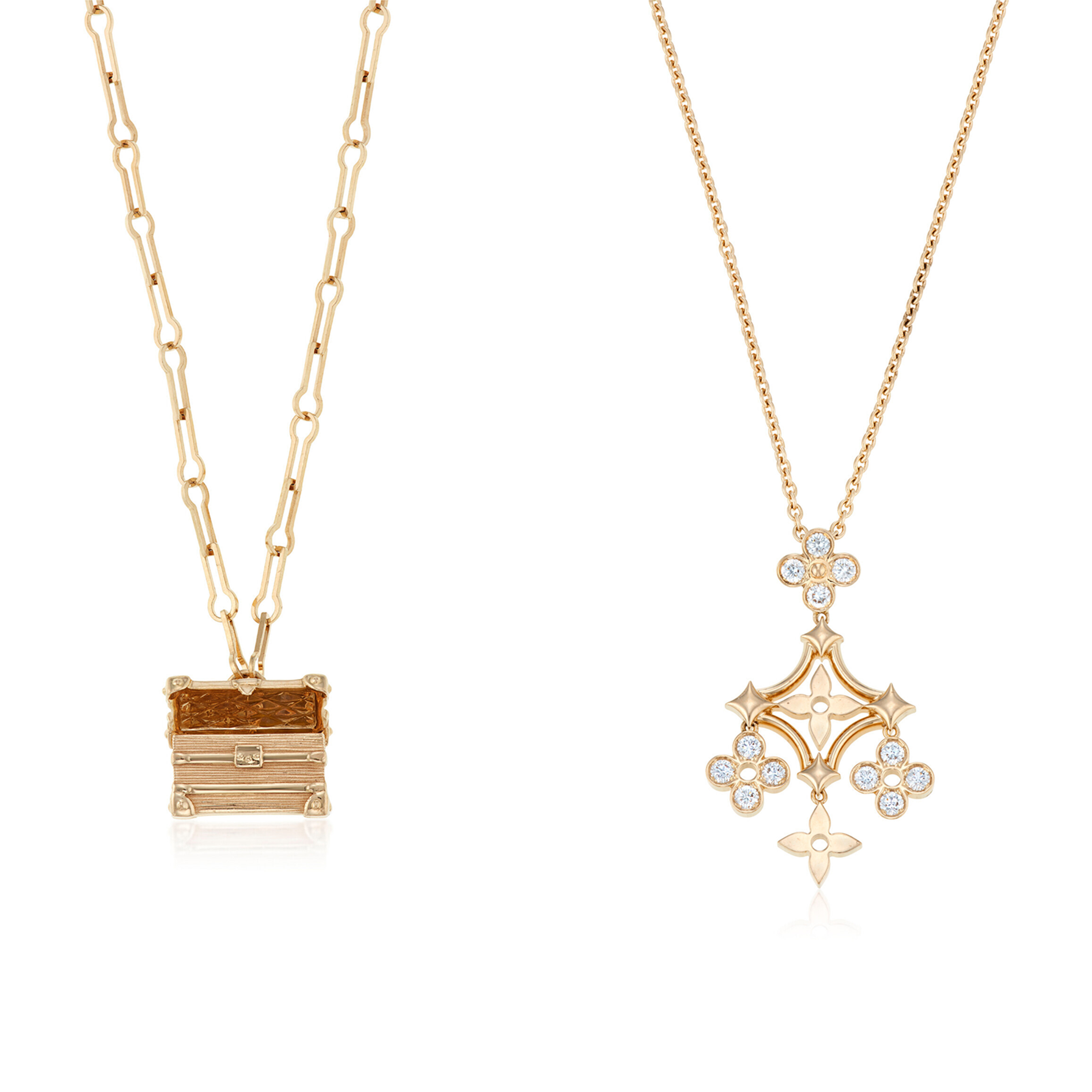 NO RESERVE | LOUIS VUITTON TWO GOLD AND DIAMOND NECKLACES, | Christie’s