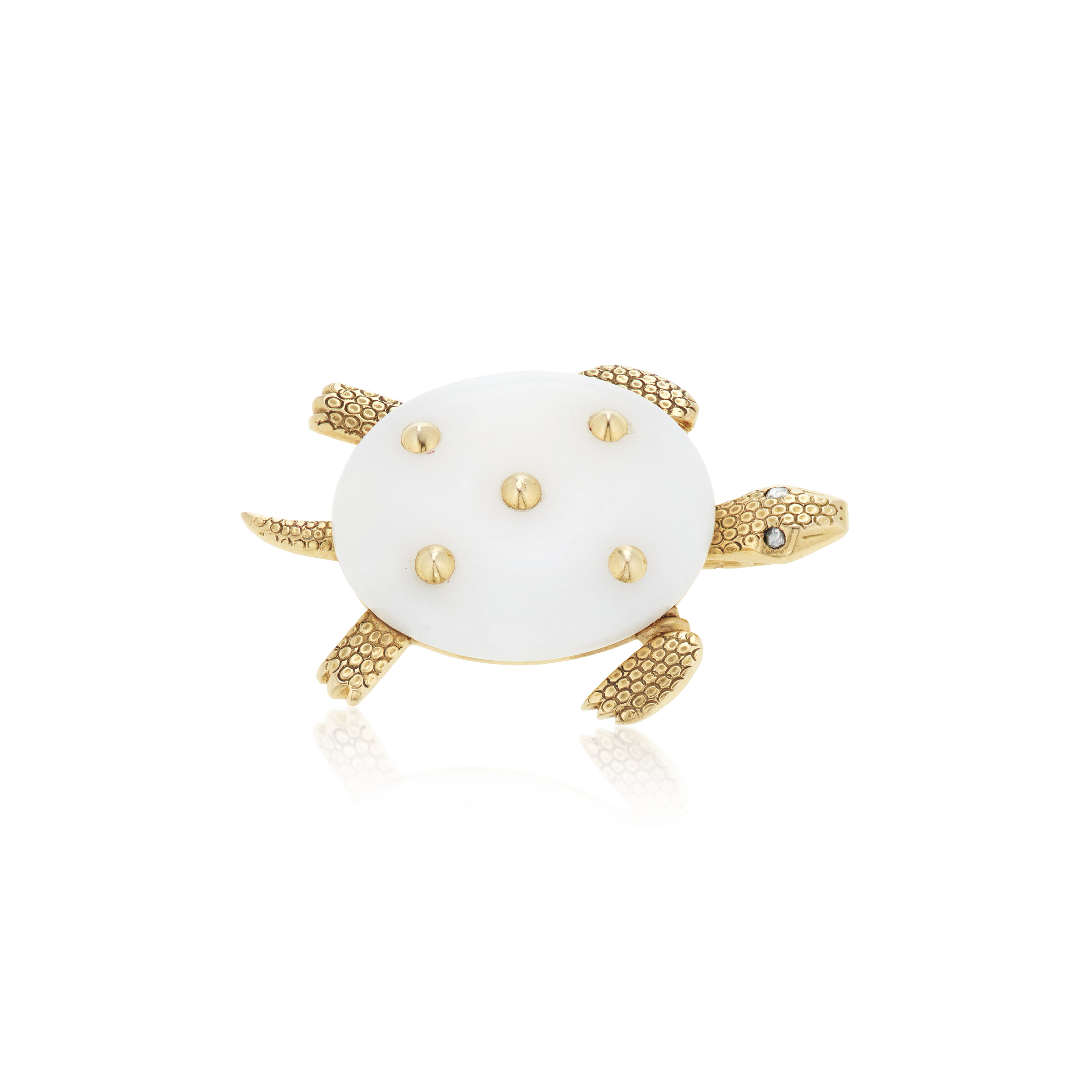 NO RESERVE | CARTIER AGATE, DIAMOND AND GOLD TURTLE BROOCH, | Christie’s