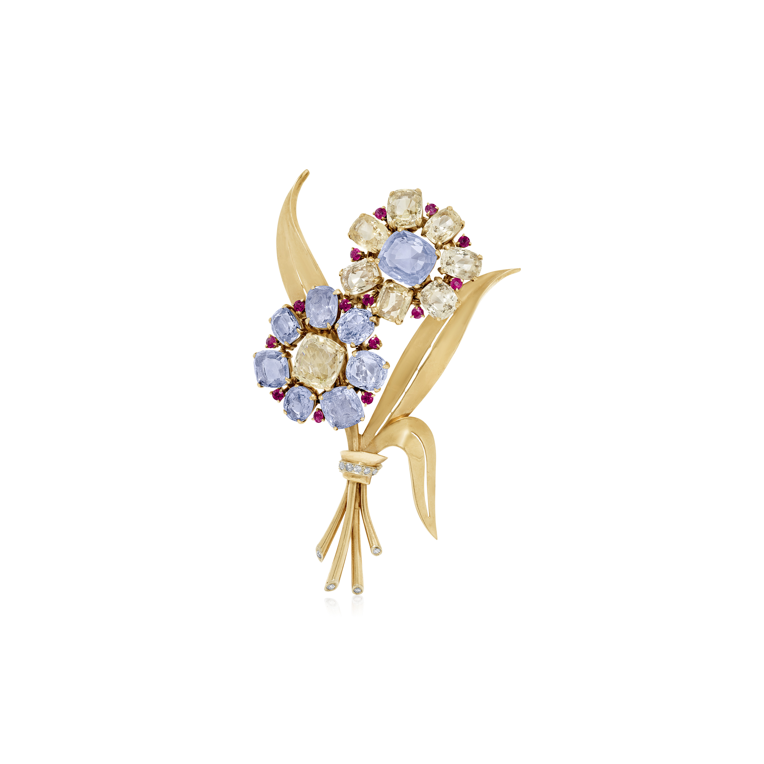 NO RESERVE | TRABERT & HOEFFER MAUBOUSSIN RETRO MULTI-GEM AND DIAMOND ...