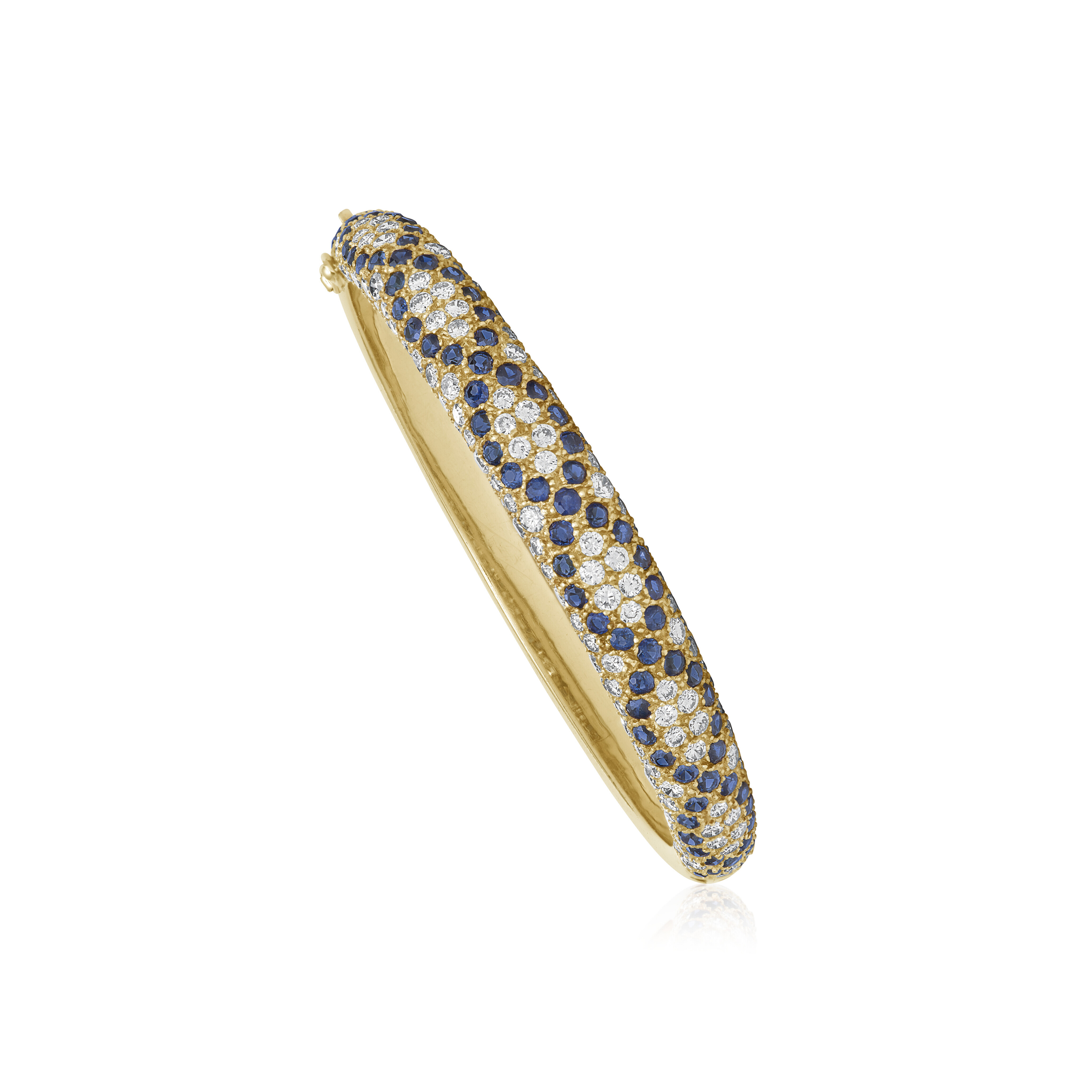 BOUCHERON DIAMOND AND SAPPHIRE BANGLE BRACELET, | Christie’s