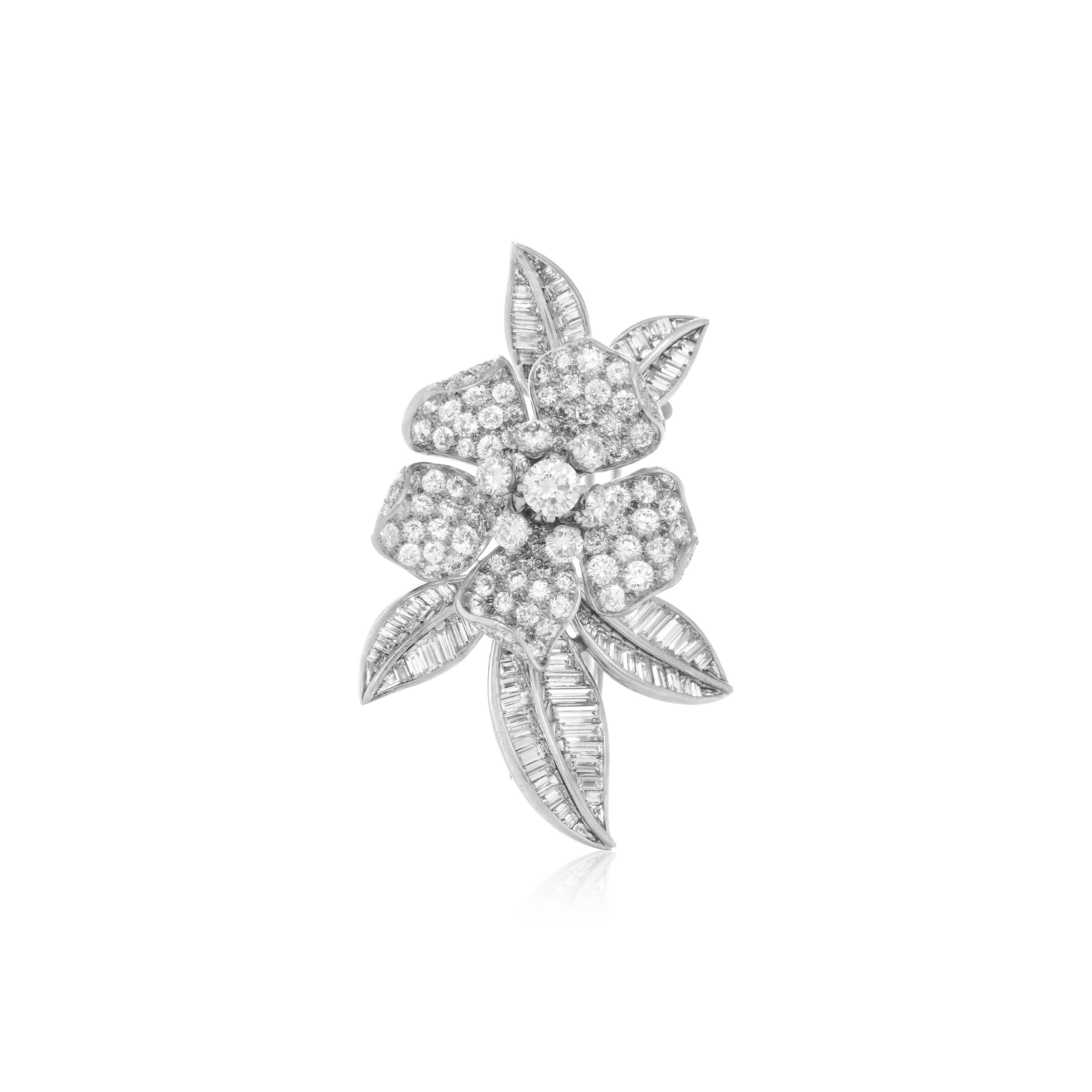 CARTIER DIAMOND FLOWER BROOCH, | Christie’s
