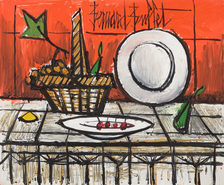 BERNARD BUFFET (1928-1999), Nature morte fond rouge | Christie's