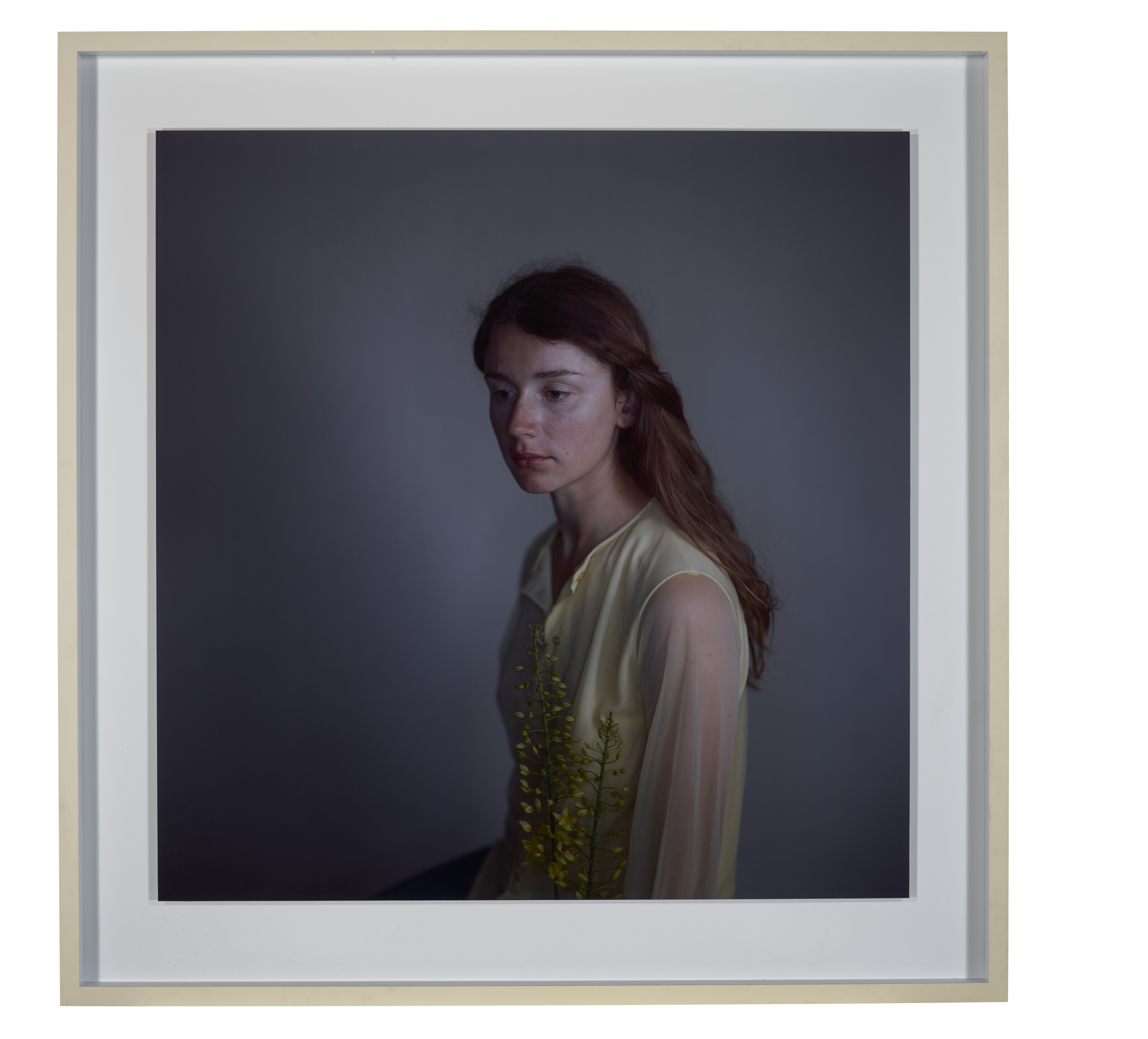 RICHARD LEAROYD (B. 1966), Tatiana, yellow dress, yellow flowers, 2012 ...