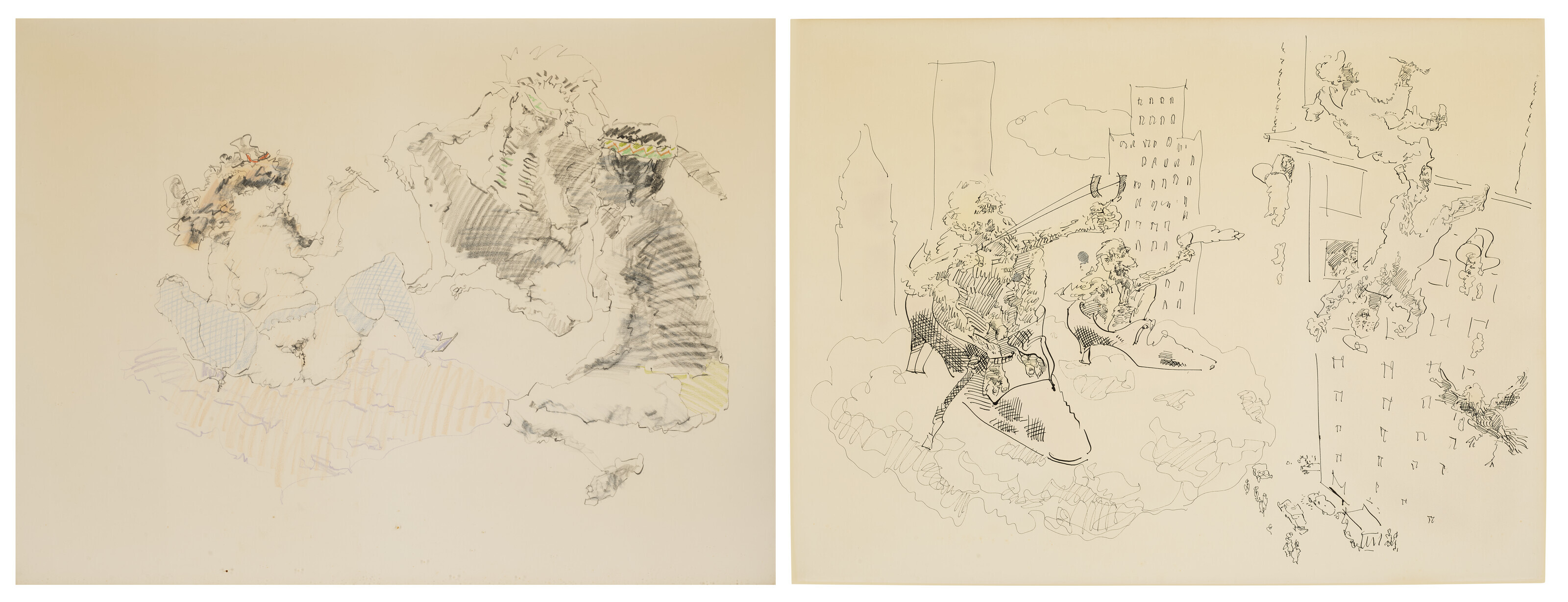 JOHN ALTOON (1925-1969), Untitled [Two Works] | Christie’s