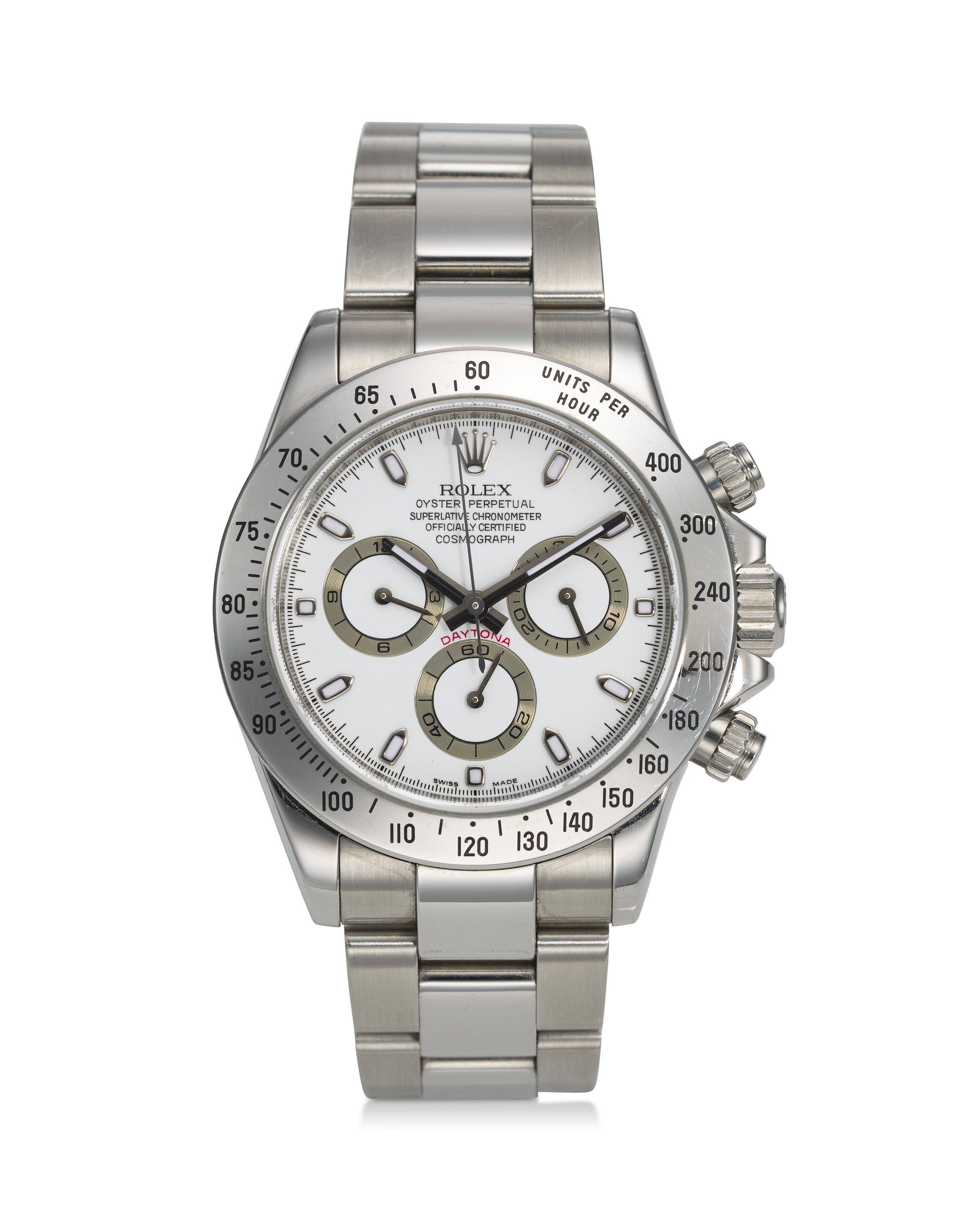 ROLEX, REF. 116520, DAYTONA, A STEEL CHRONOGRAPH WRISTWATCH WITH WHITE ...
