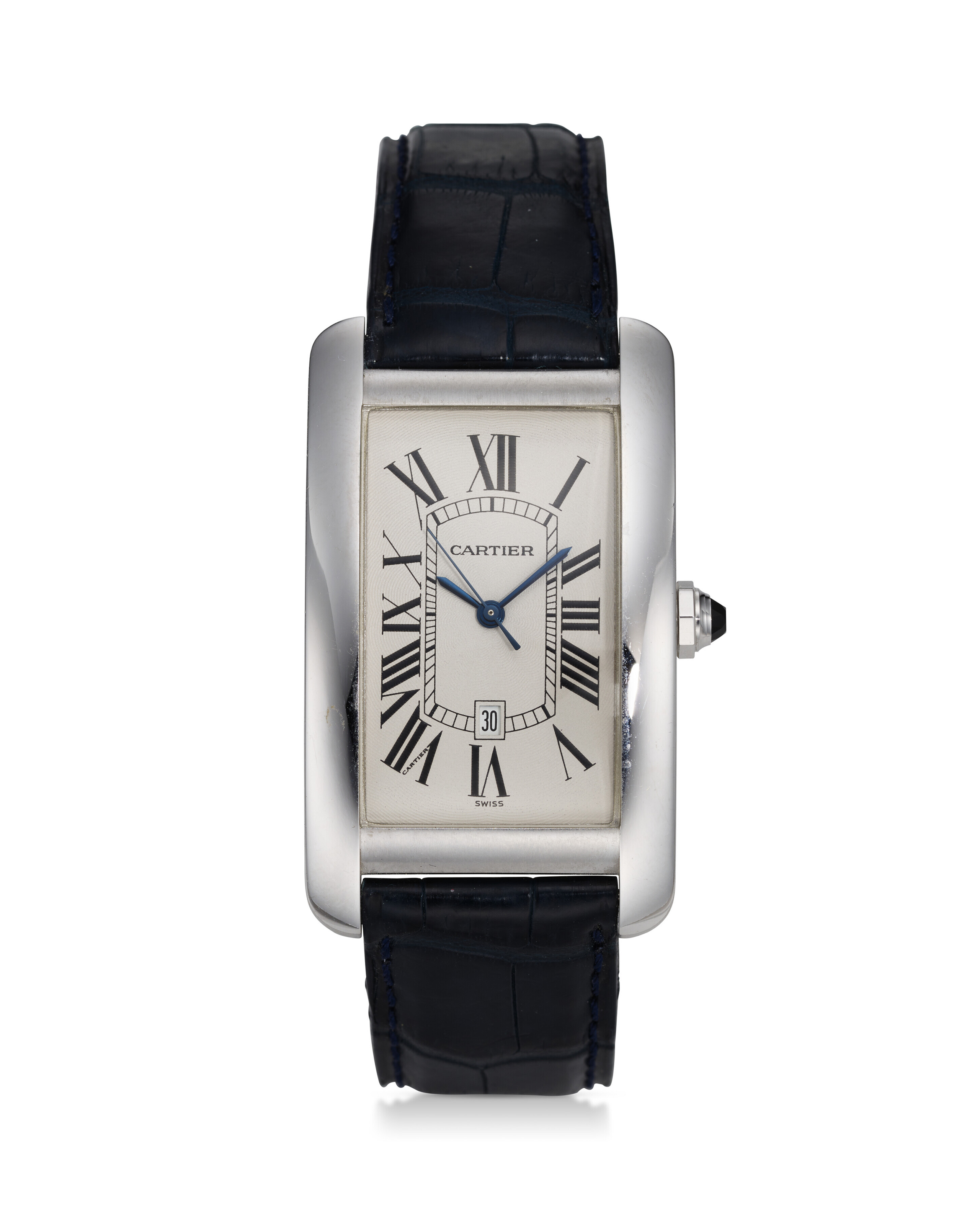 CARTIER, REF. W2603256, TANK AMÉRICAINE, AN 18K WHITE GOLD RECTANGULAR ...