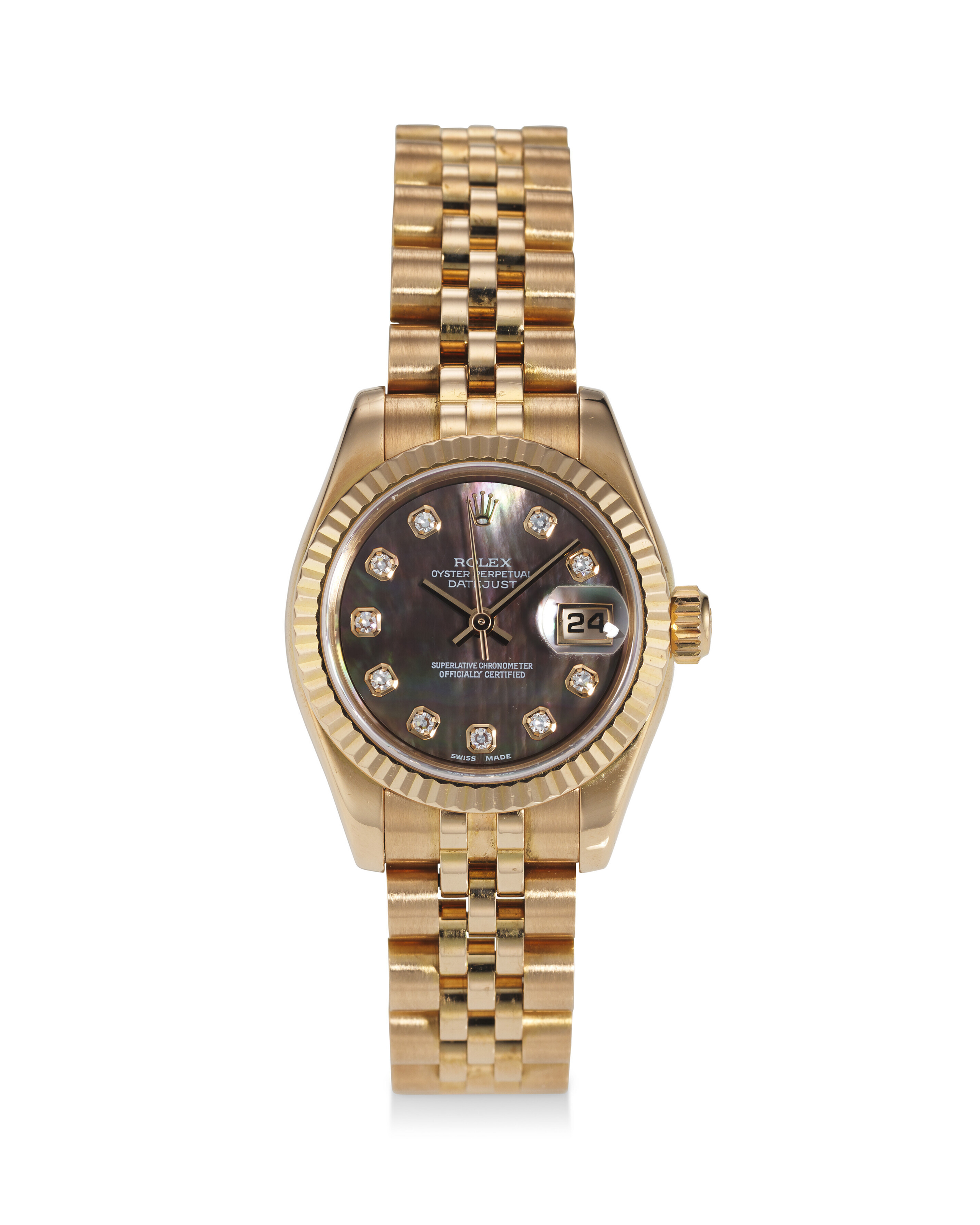 ROLEX, REF. 179175, DATEJUST, A FINE 18K ROSE GOLD WRISTWATCH WITH ...