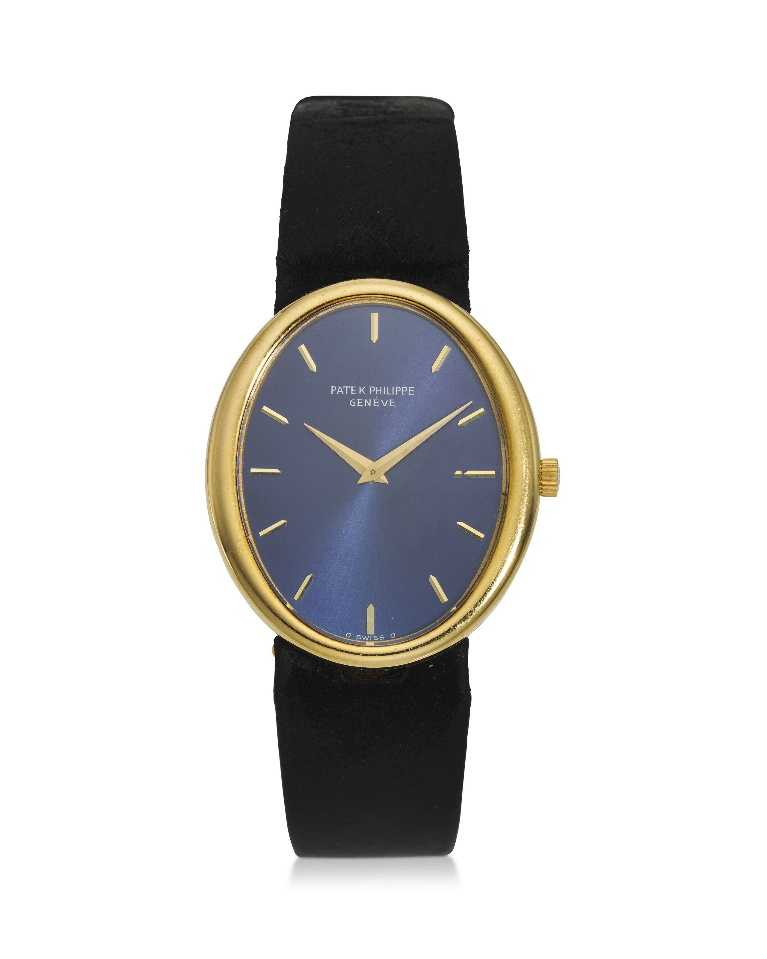 PATEK PHILIPPE, REF. 3598, GOLDEN ELLIPSE, AN 18K YELLOW GOLD OVAL ...
