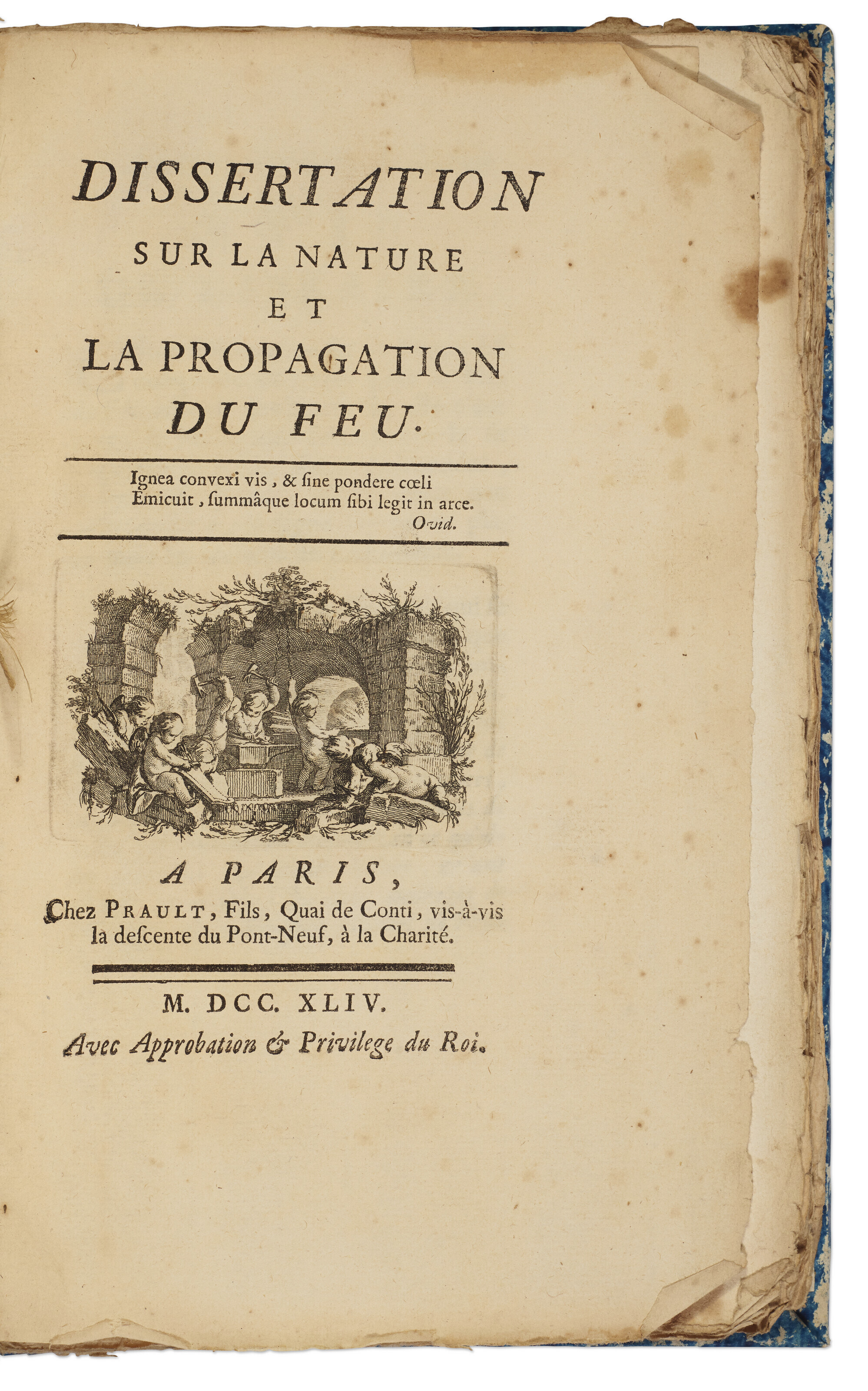 Dissertation sur la nature et la propagation du feu, Émilie du Châtelet ...