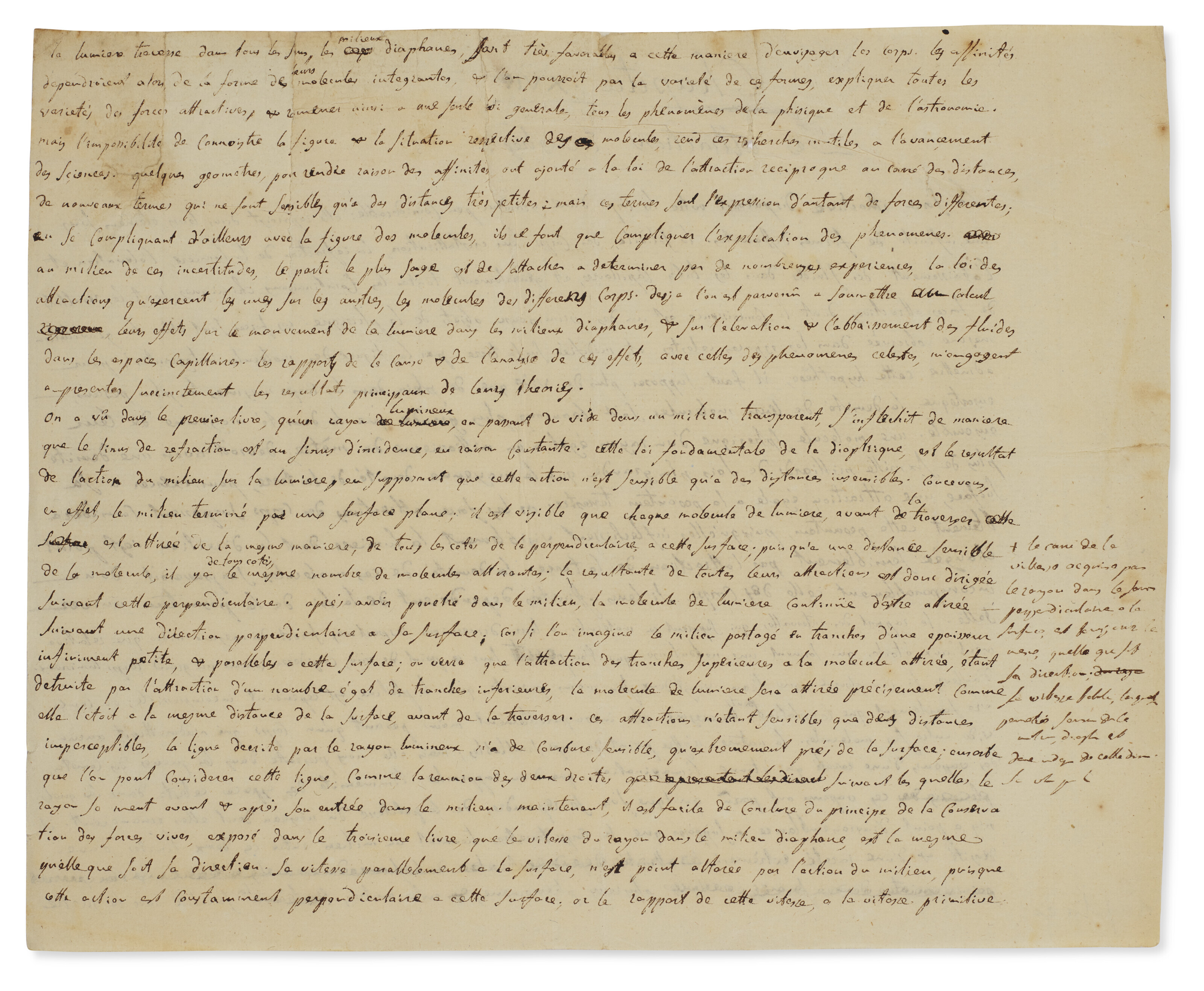 Mecanique Celestiale, with manuscript draft leaf, Laplace, 1799-1825 ...