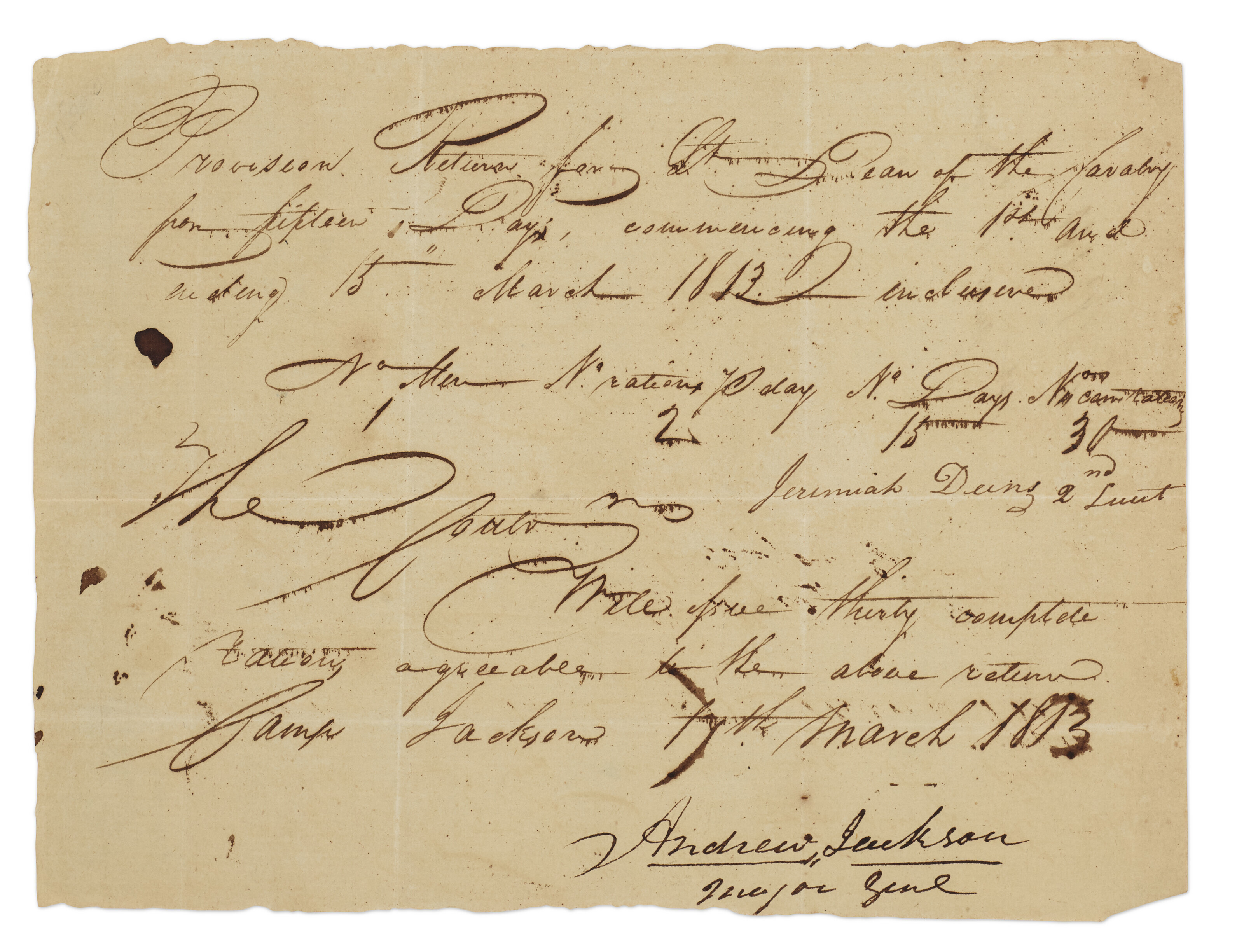 As Major General, Andrew Jackson | Christie’s