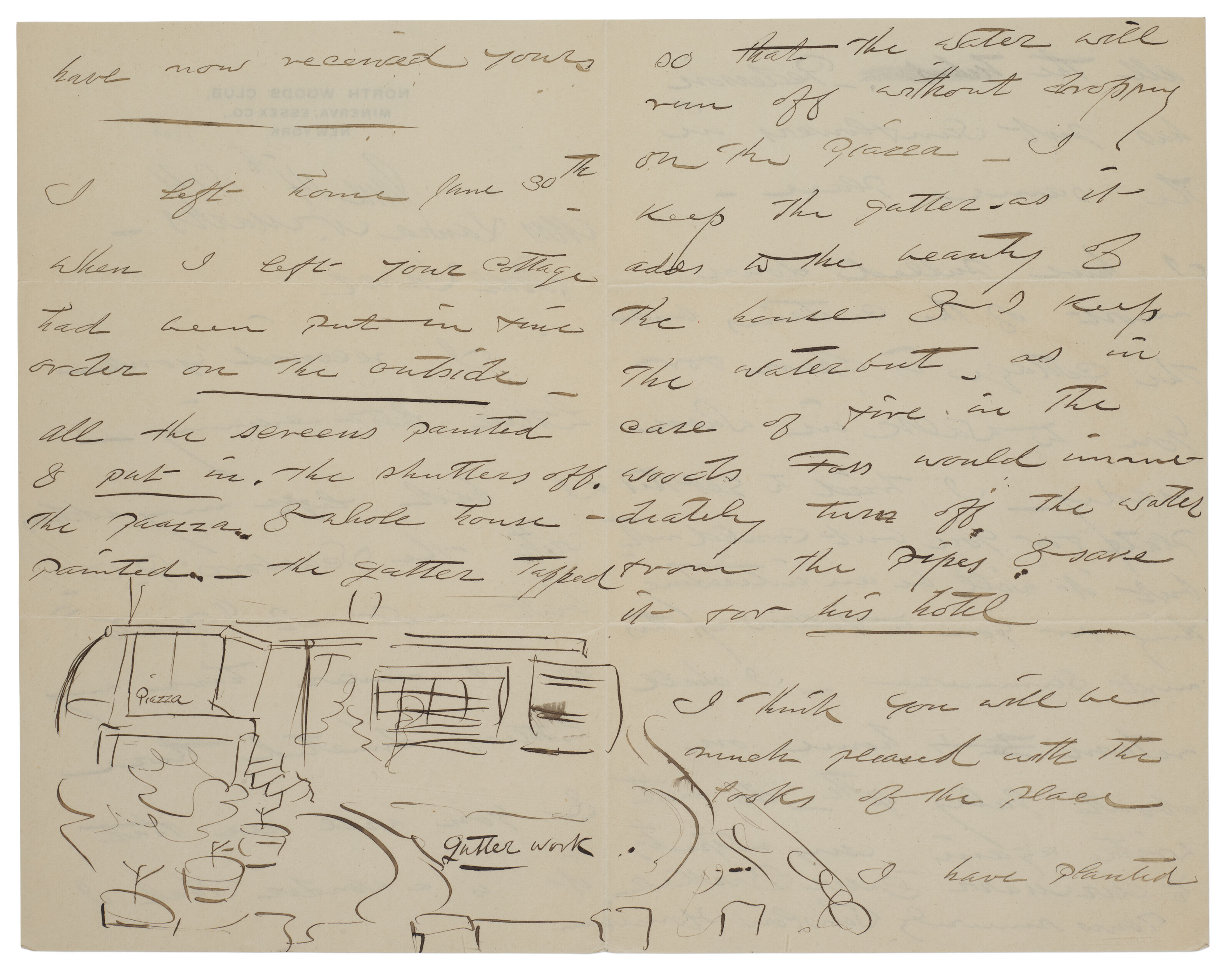 An illustrated letter, Winslow Homer, 14 June 1904 | Christie’s