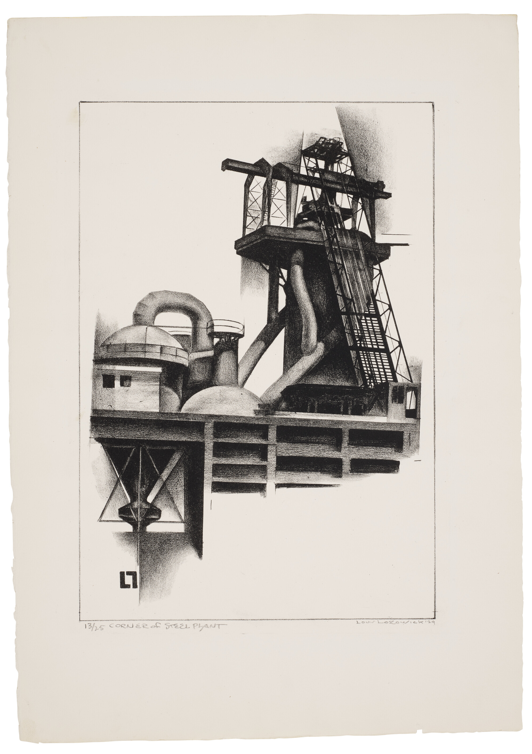 LOUIS LOZOWICK (1892-1973), Corner of Steel Plant | Christie’s