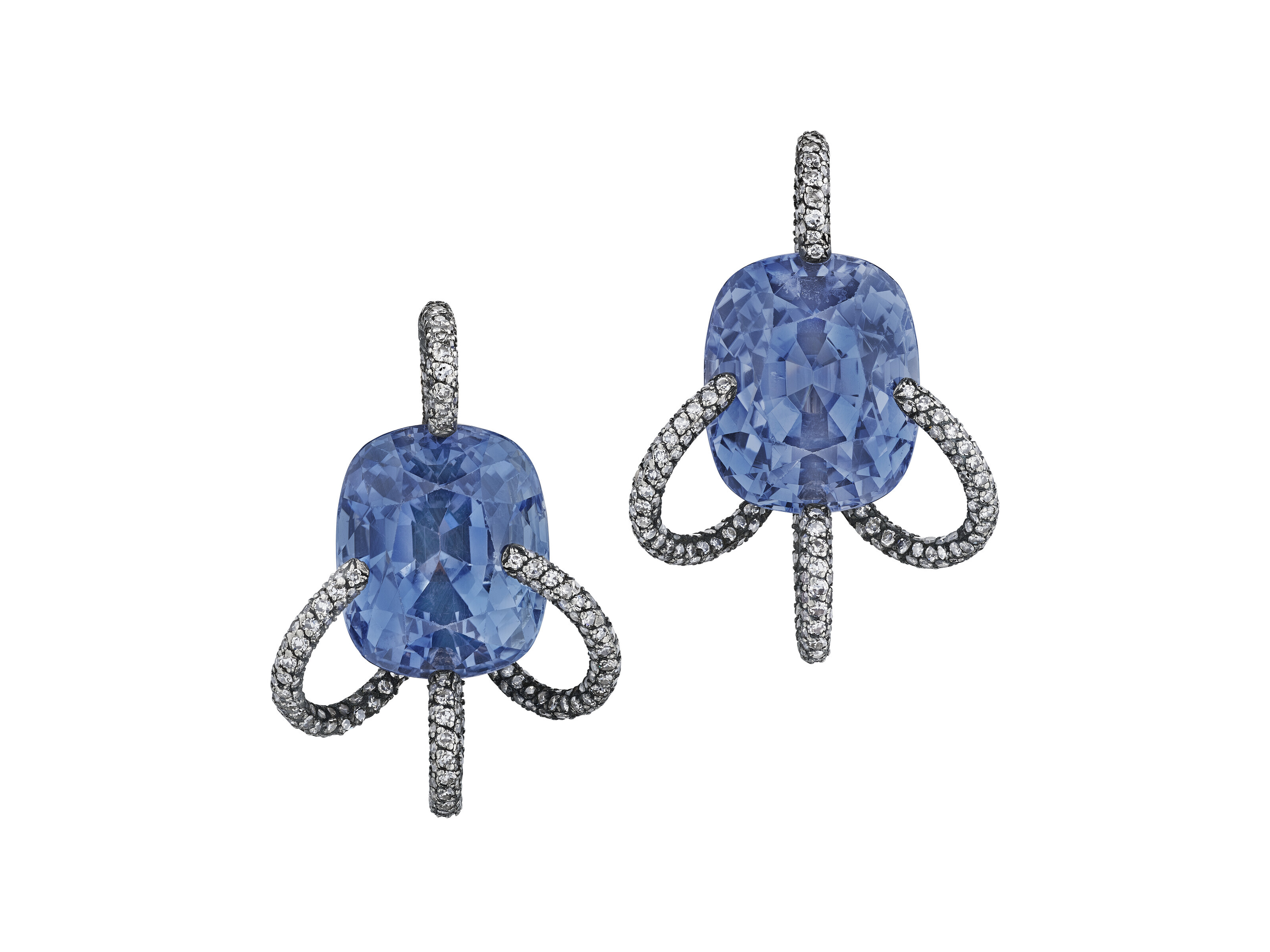 JAR DIAMOND AND COLORED DIAMOND 'SEA-SHELL' EARRINGS | Christie's