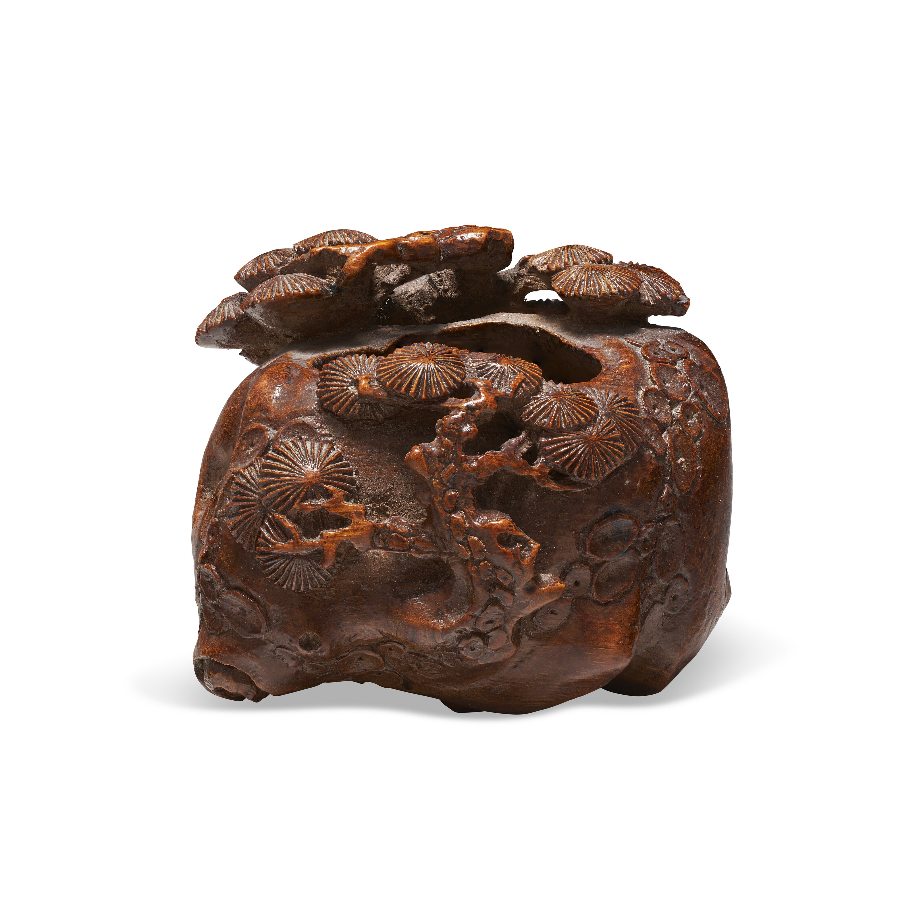 A SMALL BAMBOO 'PINE' WATER POT, CHINA, 17TH-18TH CENTURY | Christie’s