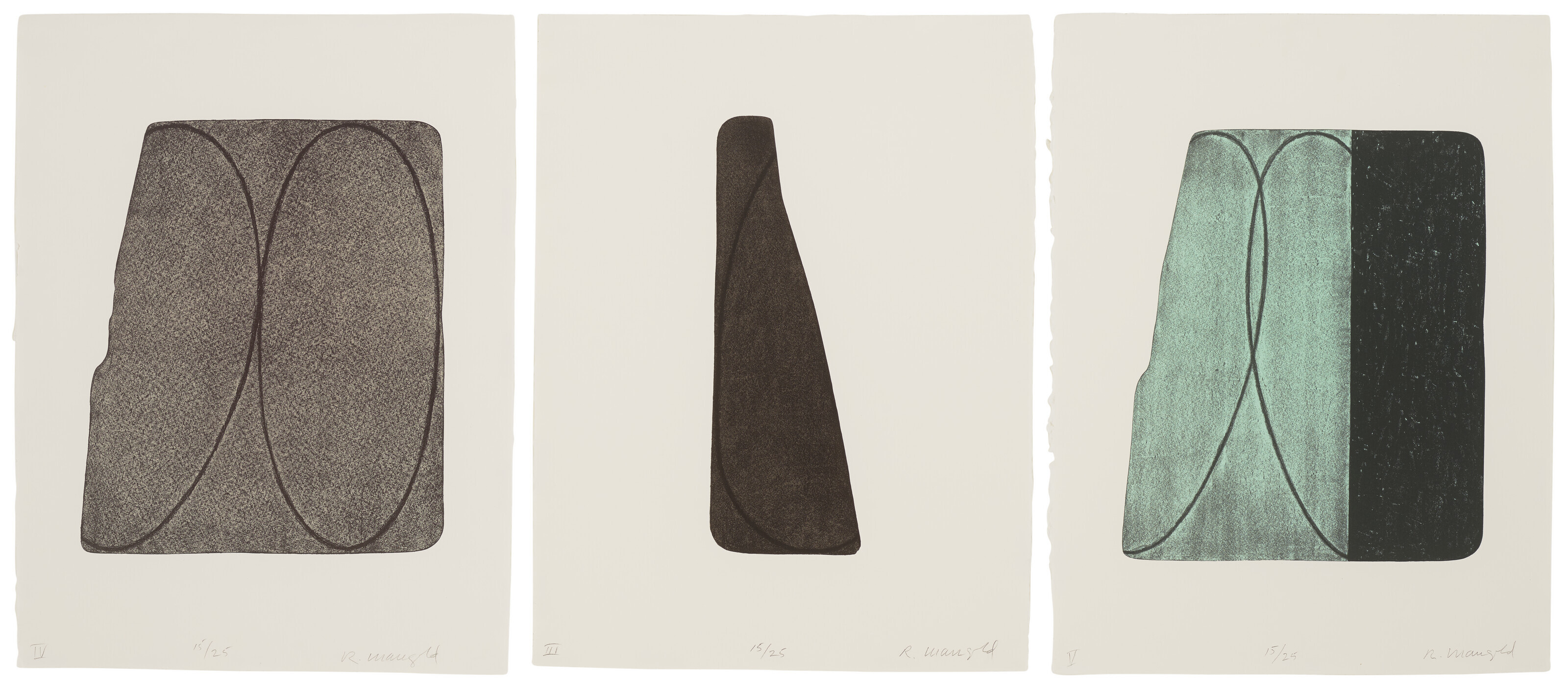 ROBERT MANGOLD (B. 1937), III, IV and V, from Fragments | Christie’s