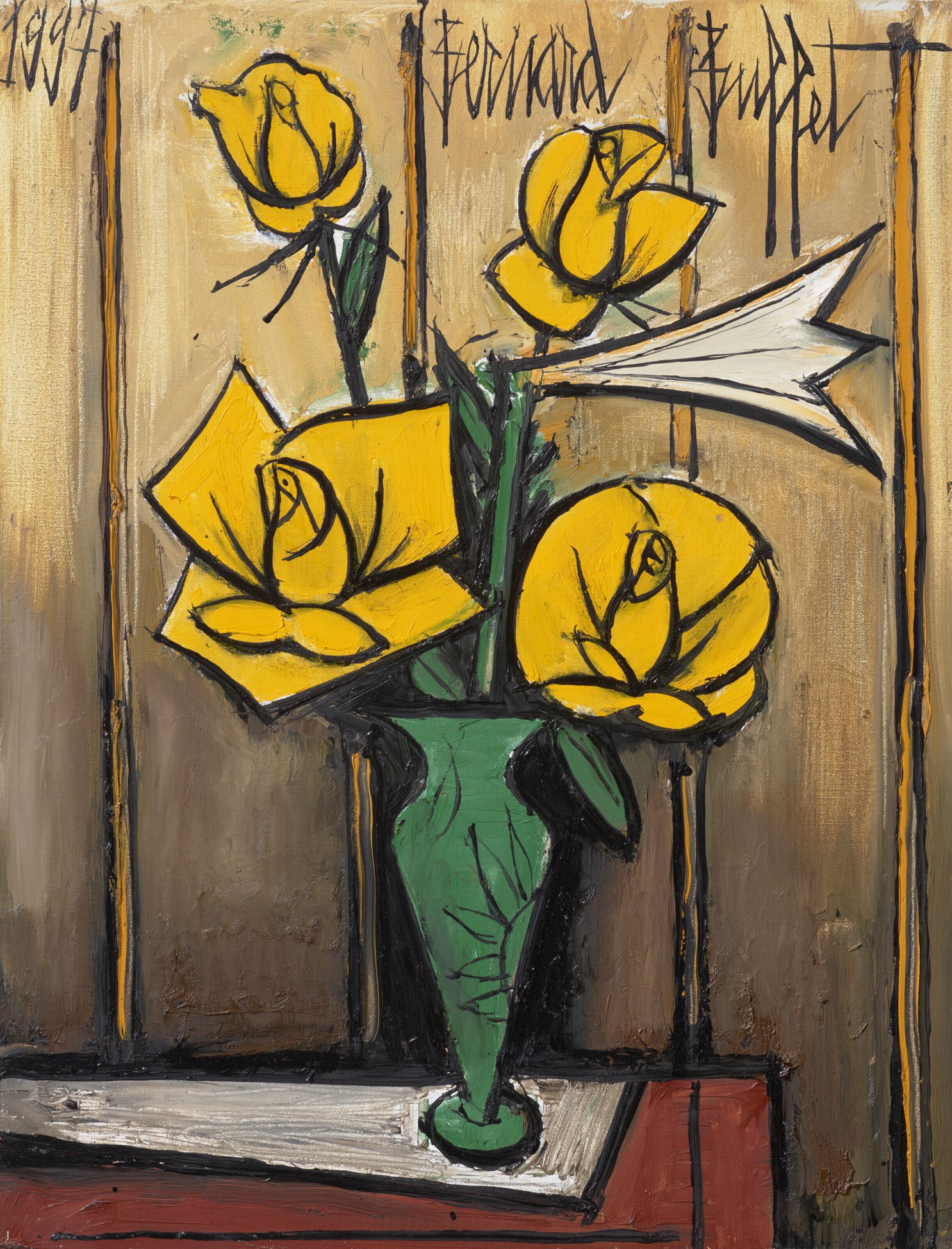 BERNARD BUFFET (1928-1999), Roses jaunes et lys | Christie's