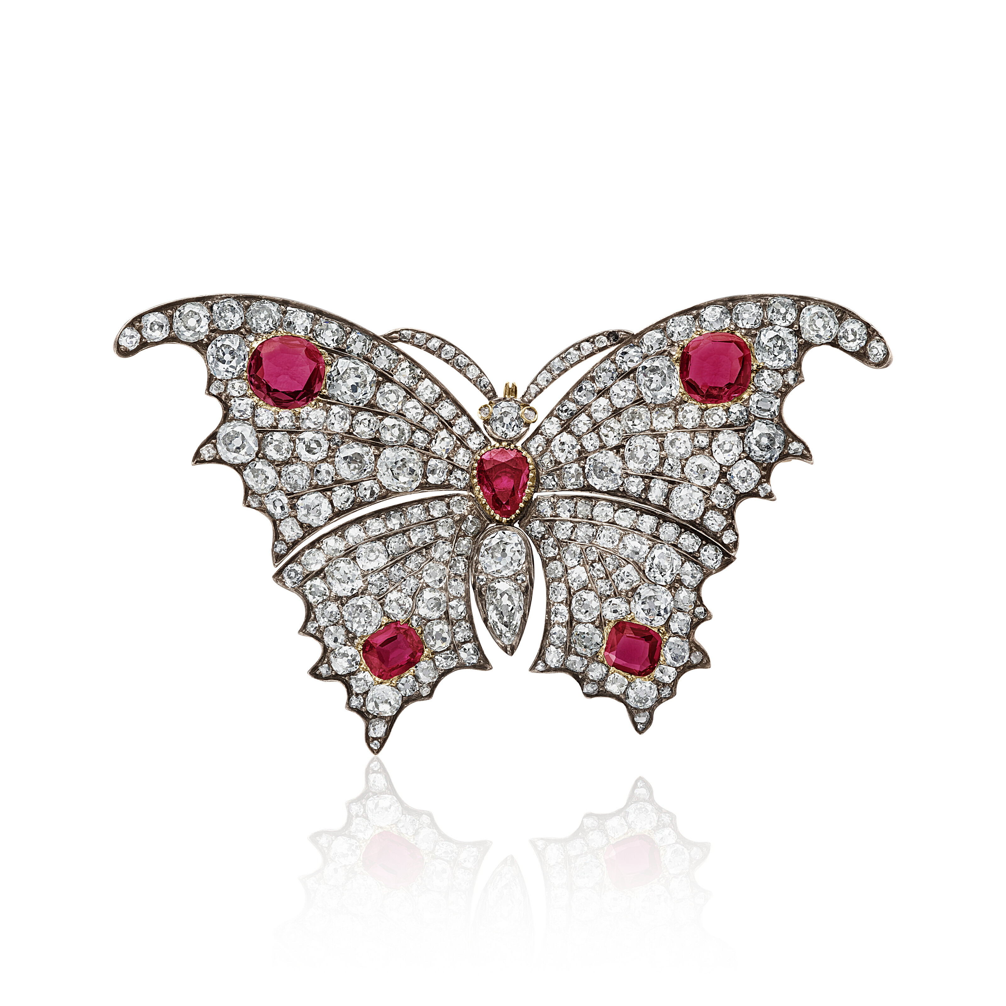 ANTIQUE RUBY AND DIAMOND BUTTERFLY BROOCH, | Christie’s