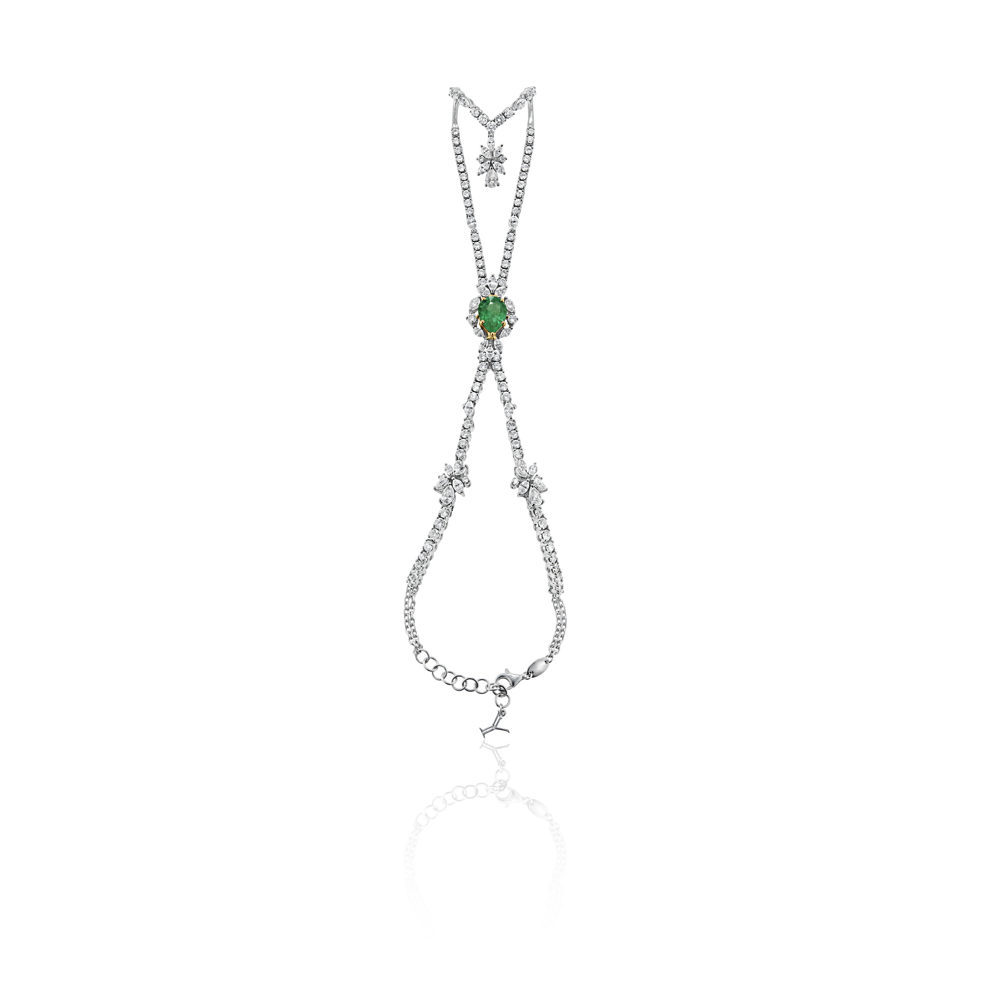 NO RESERVE | YEPREM EMERALD AND DIAMOND RING-BRACELET, | Christie’s
