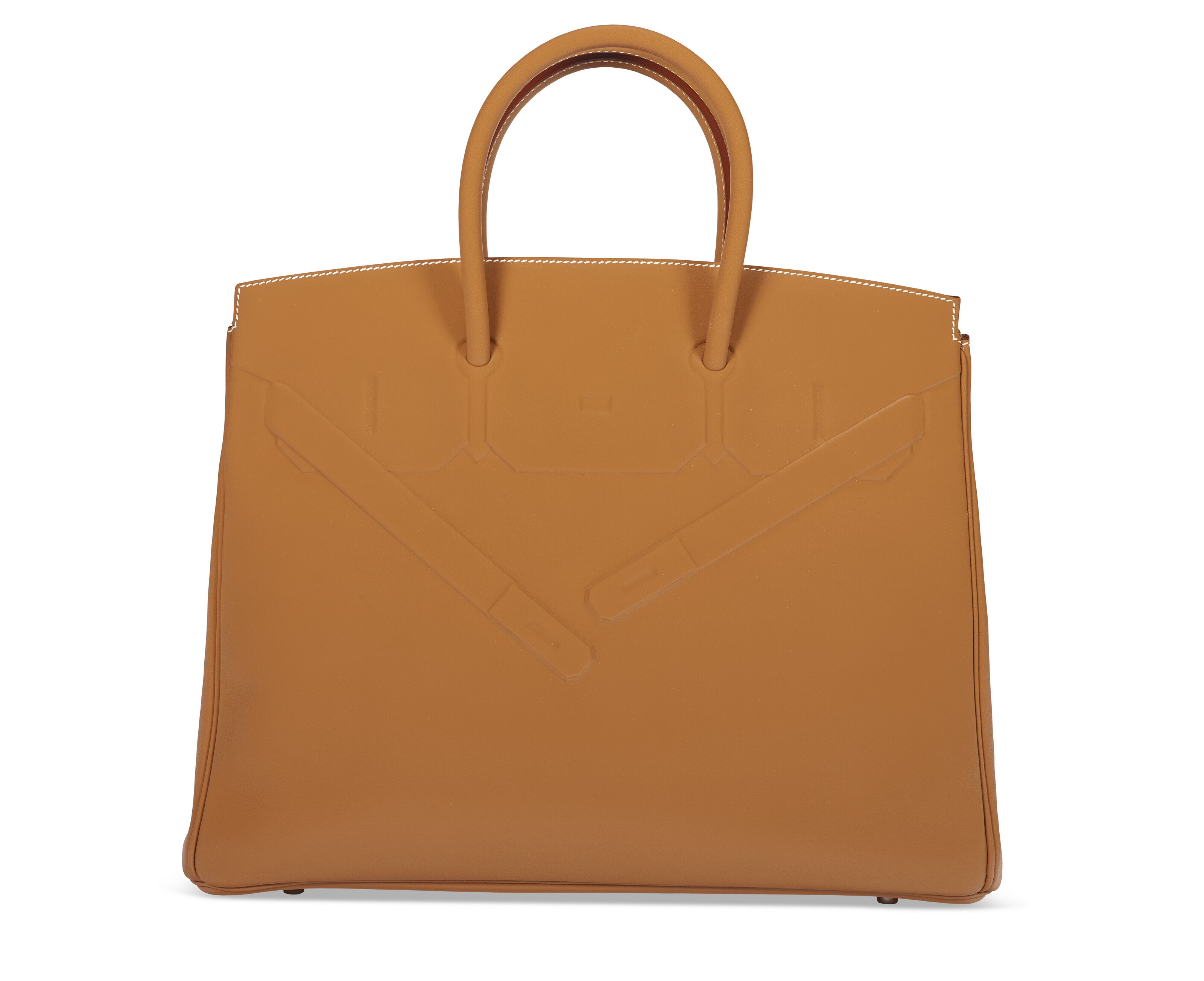 A LIMITED EDITION GOLD SWIFT LEATHER SHADOW BIRKIN 35, HERMÈS, 2020 ...