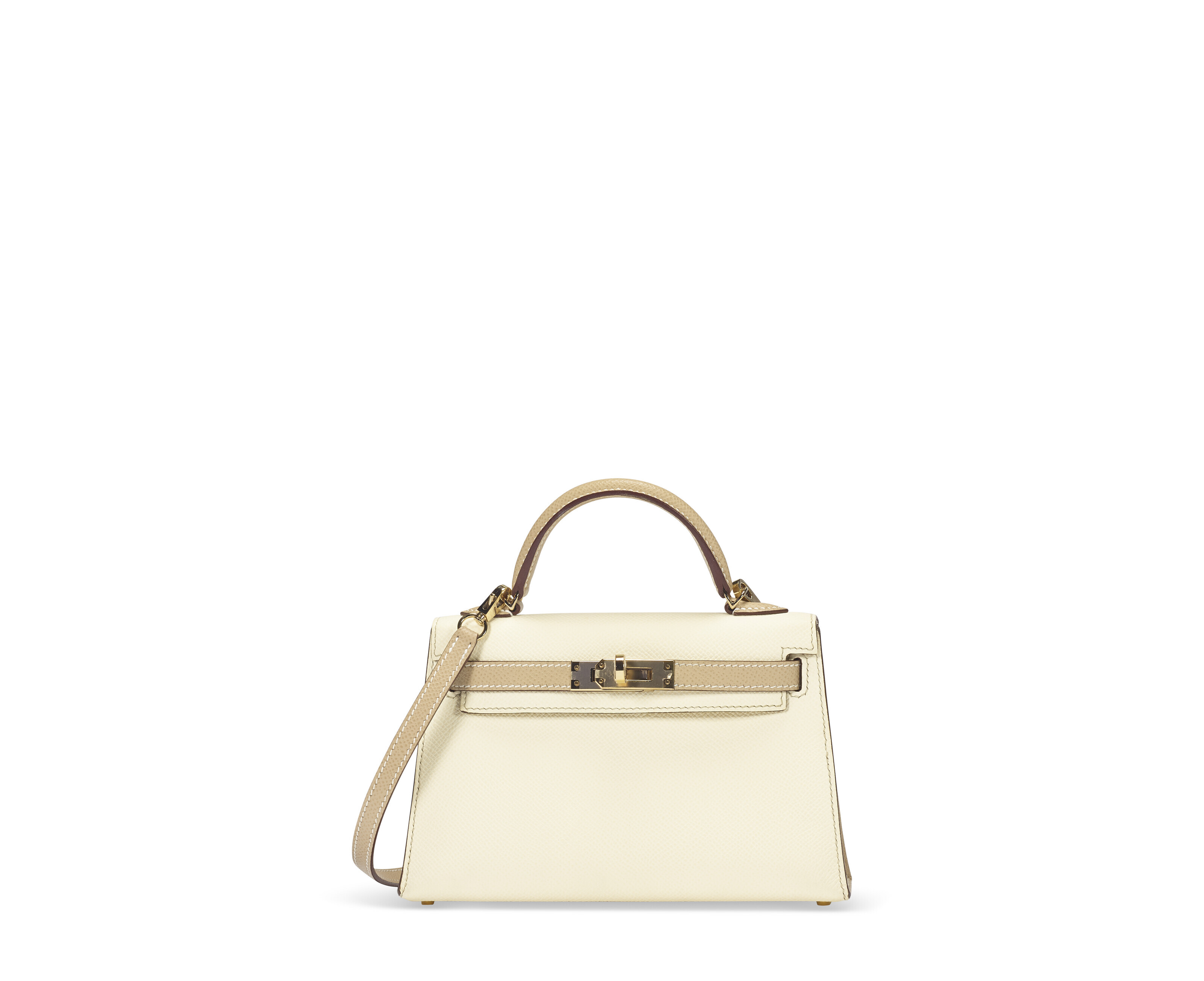 A CUSTOM NATA & TRENCH EPSOM LEATHER MINI KELLY 20 II WITH GOLD ...