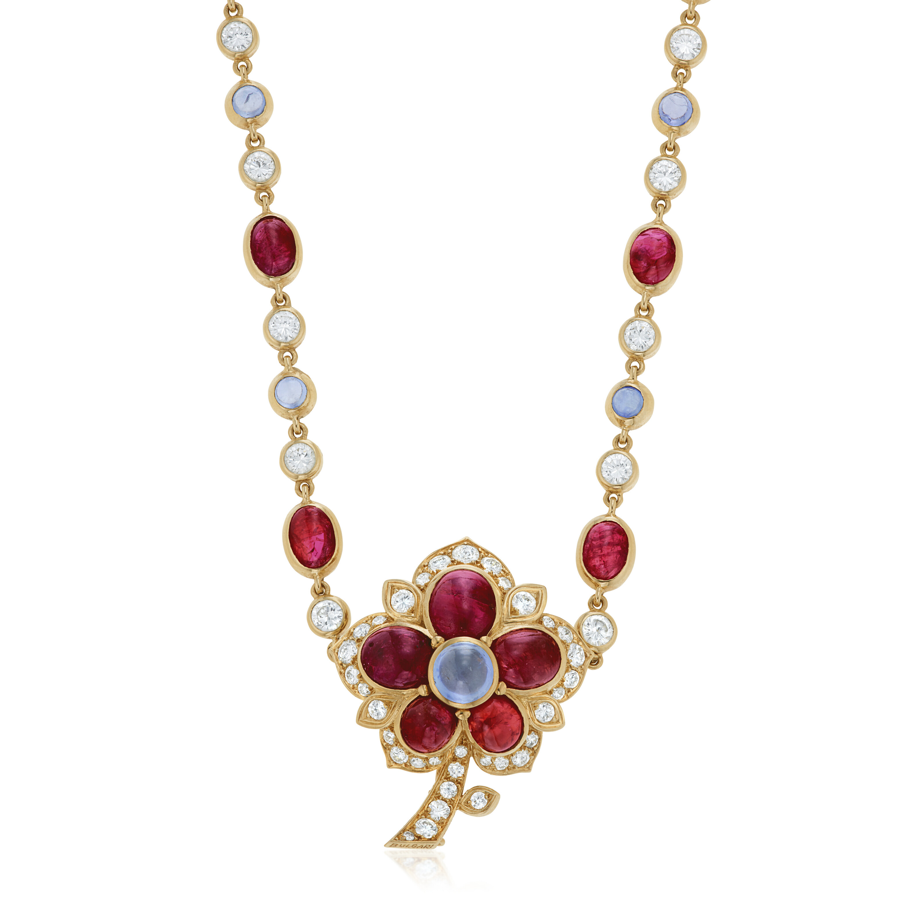 BULGARI RUBY, SAPPHIRE AND DIAMOND NECKLACE, | Christie’s