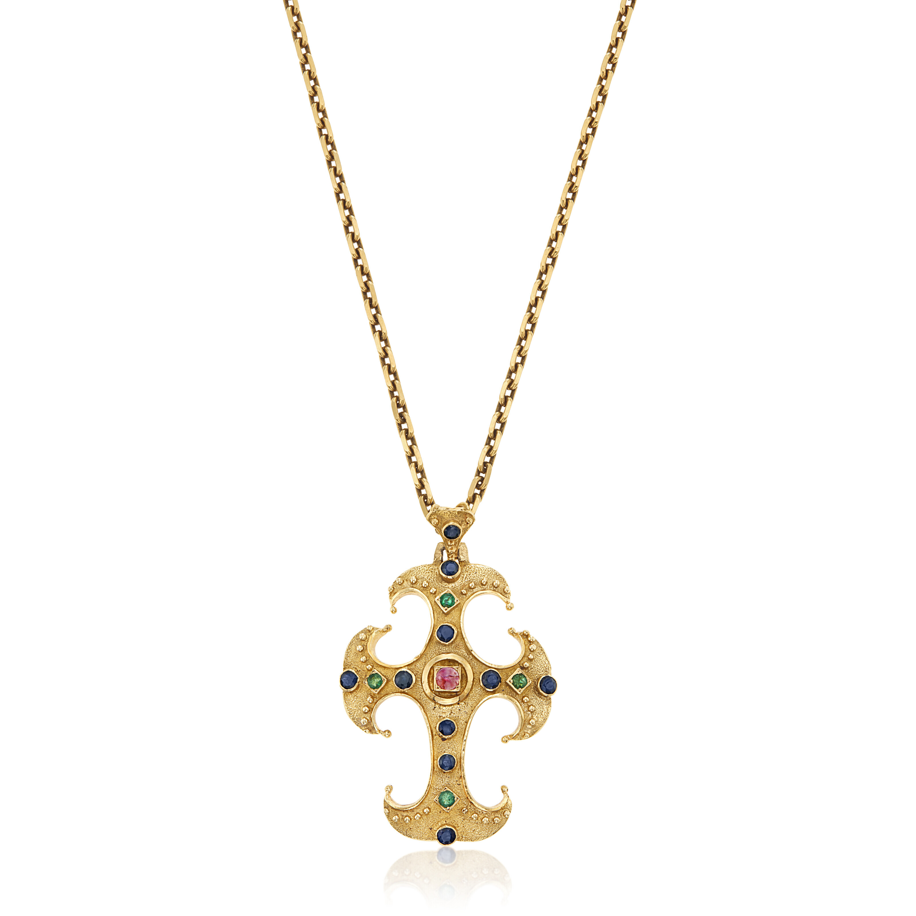NO RESERVE | ILIAS LALAOUNIS MULTI-GEM CROSS PENDANT, | Christie’s