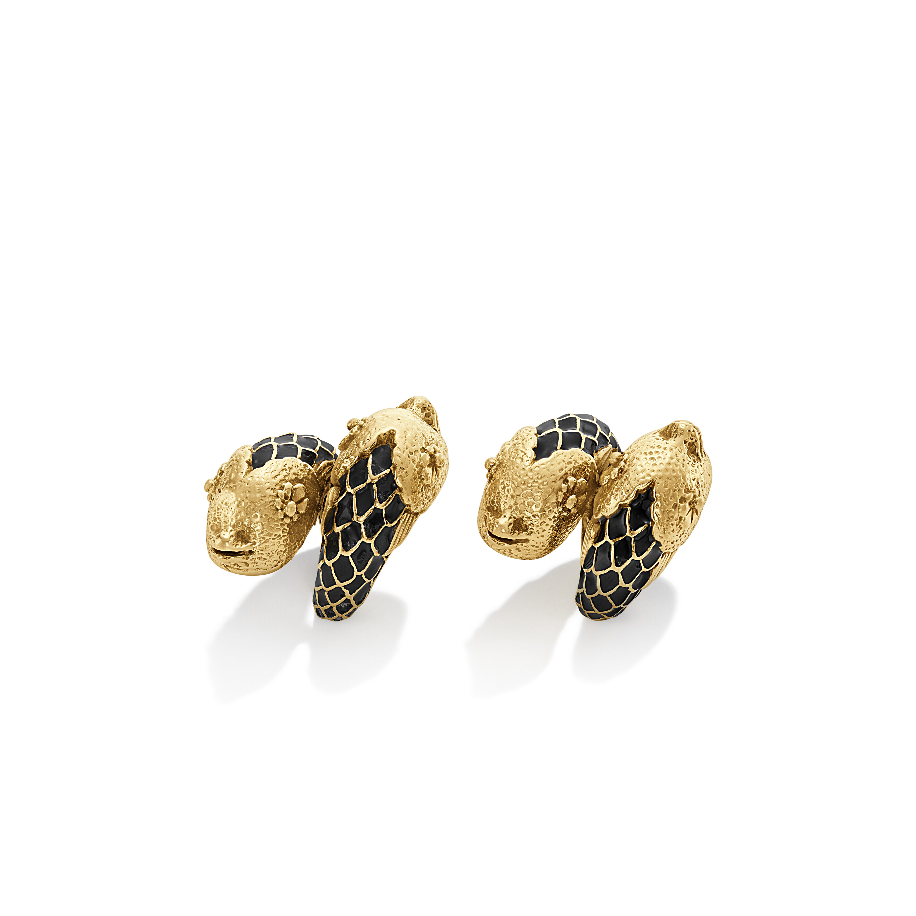 NO RESERVE | DAVID WEBB SET OF BLACK ENAMEL AND GOLD RINGS, | Christie’s