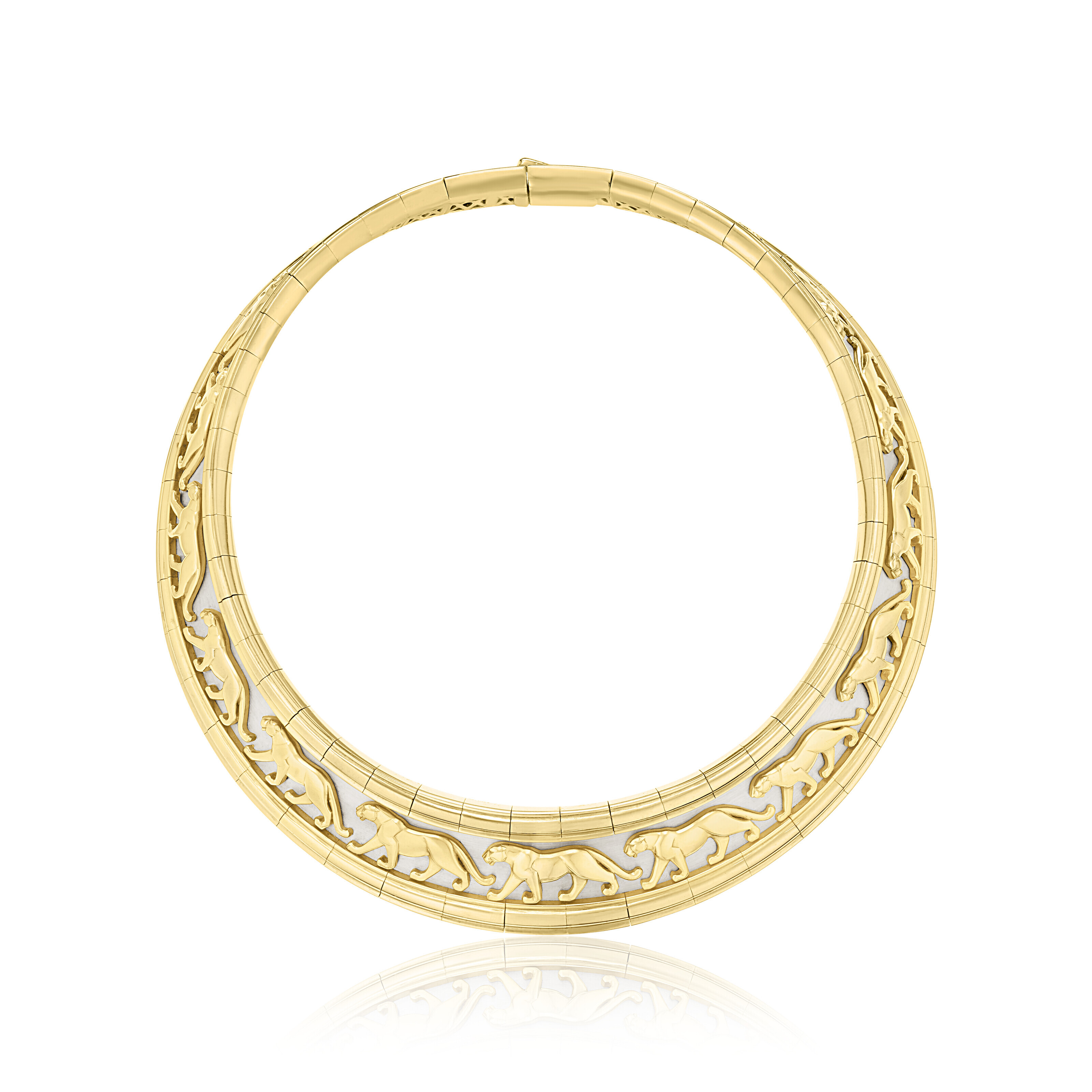 CARTIER BI-COLORED GOLD 'PANTHÈRE' CHOKER NECKLACE, | Christie’s