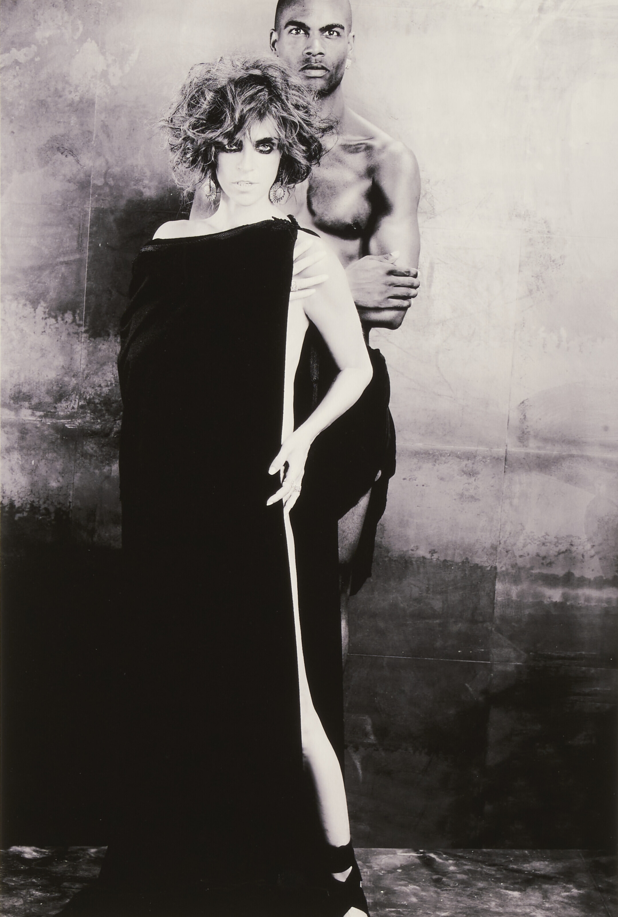 KARL LAGERFELD (1933-2019), Carine Roitfeld with male model, c. 1990s ...