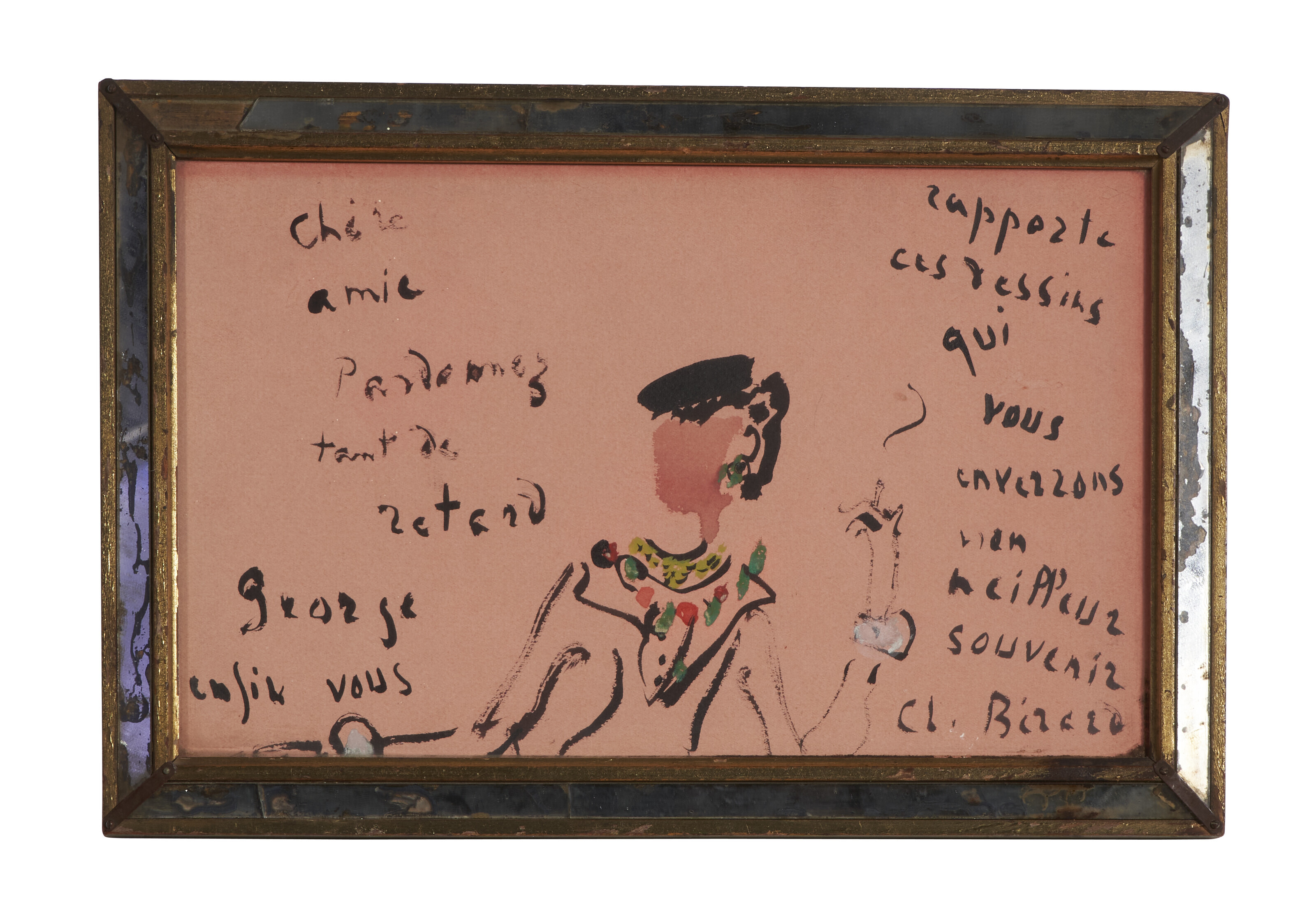 CHRISTIAN BERARD (1902-1949), Illustrated note to Diana Vreeland ...
