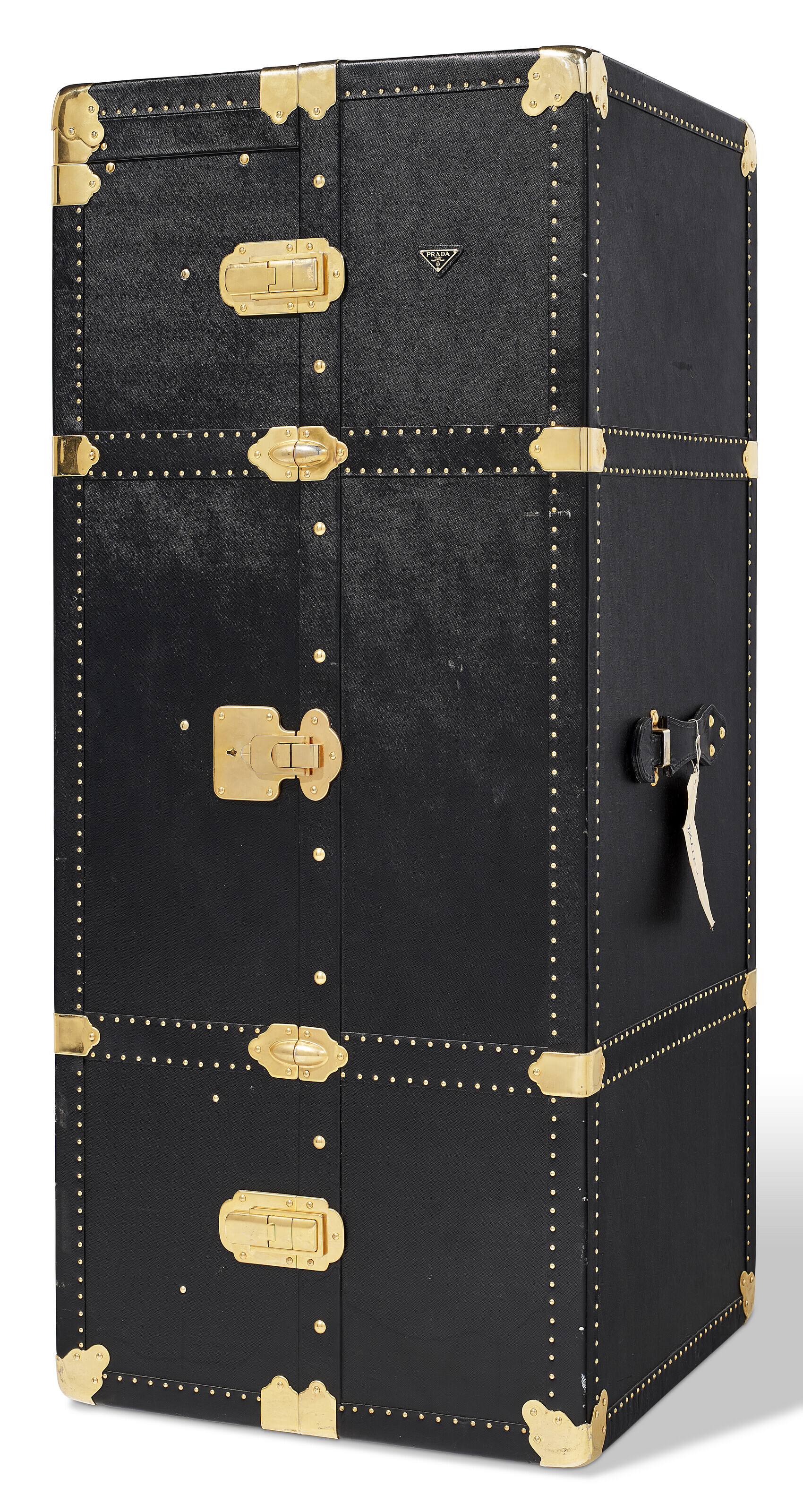 A BLACK LEATHER VERTICAL STEAMER TRUNK, CIRCA 2000, | Christie’s